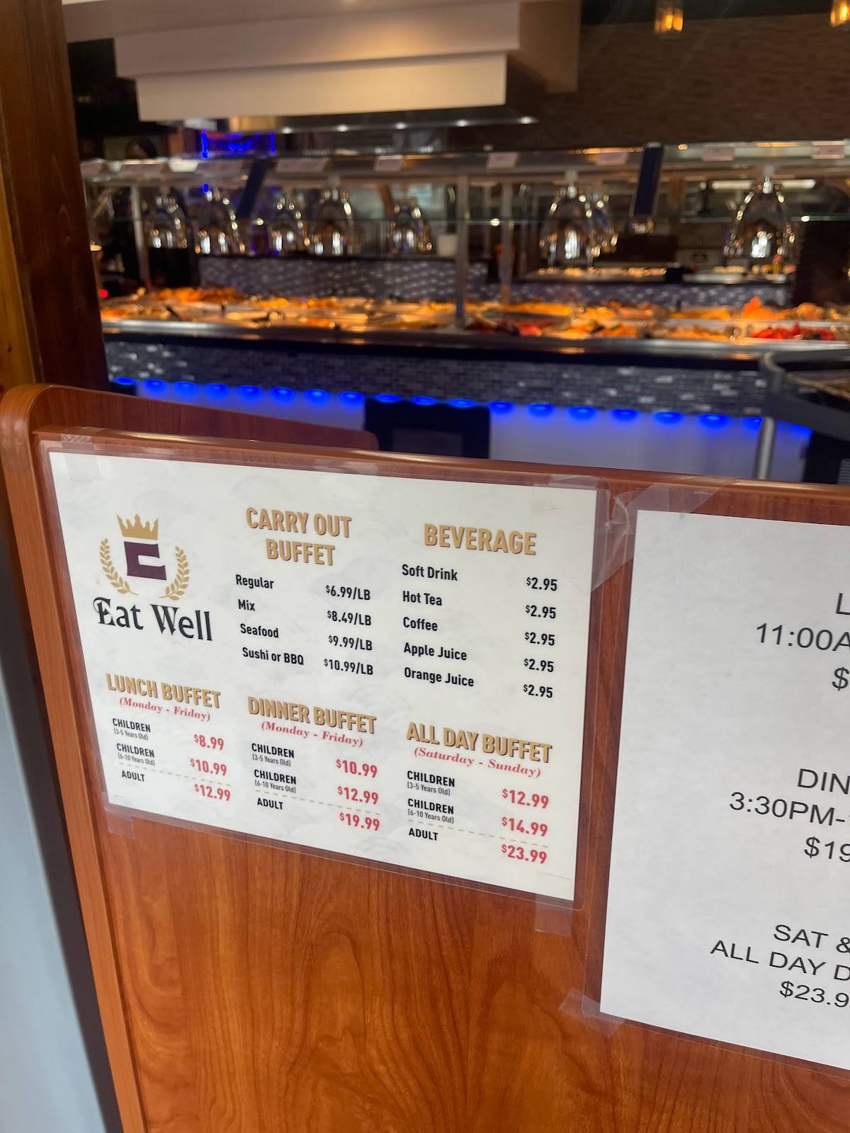Menu at Eat Well Modern Buffet restaurant, Bergenfield
