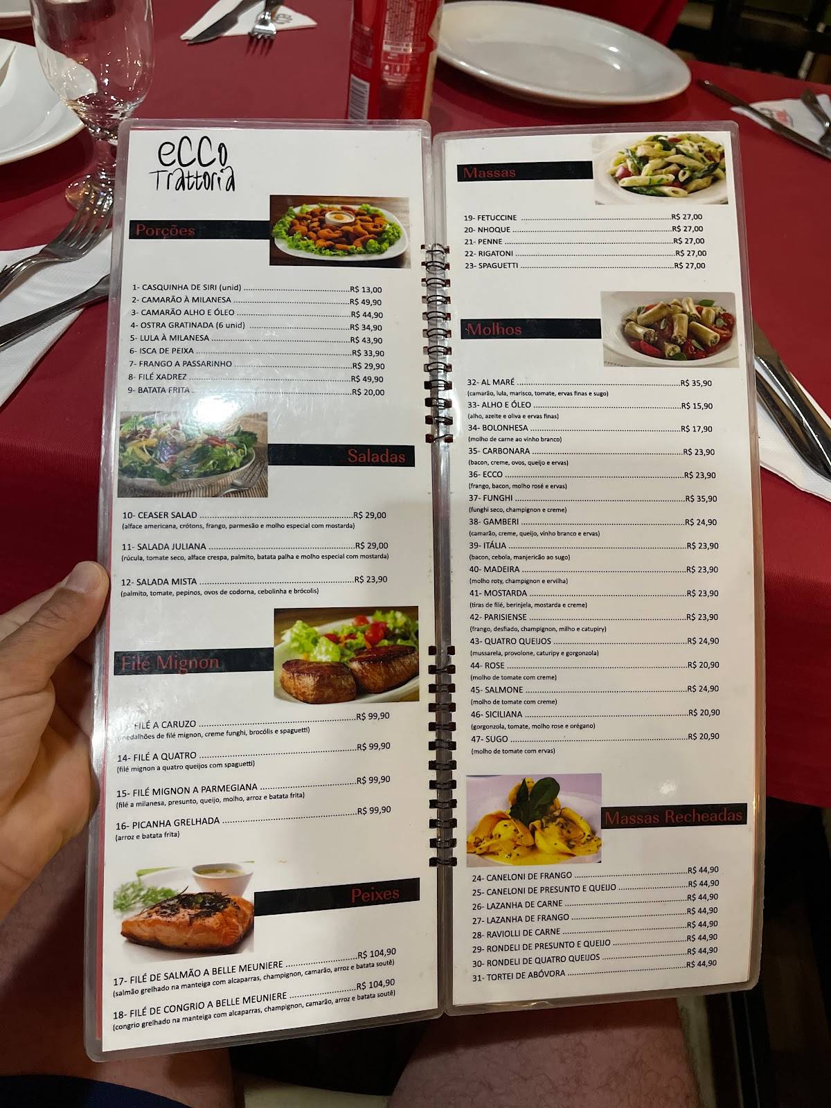Menu em Ecco Trattoria restaurante, Florianópolis