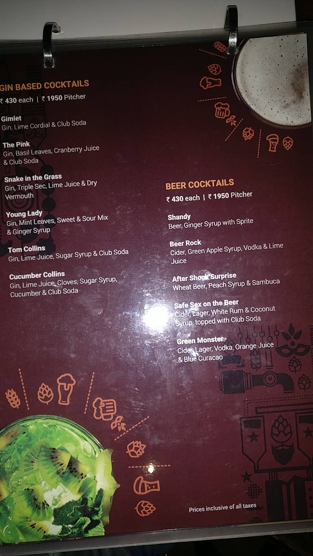 Menu at Effingut Pune (Koregaon Park), Pune, Serene Bay