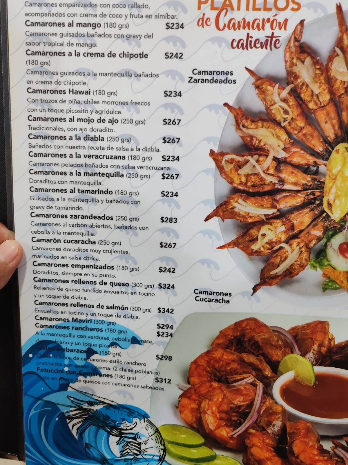 Menu at El Camarón Guasaveño restaurant, Cuautitlán Izcalli, Av. Jose ...