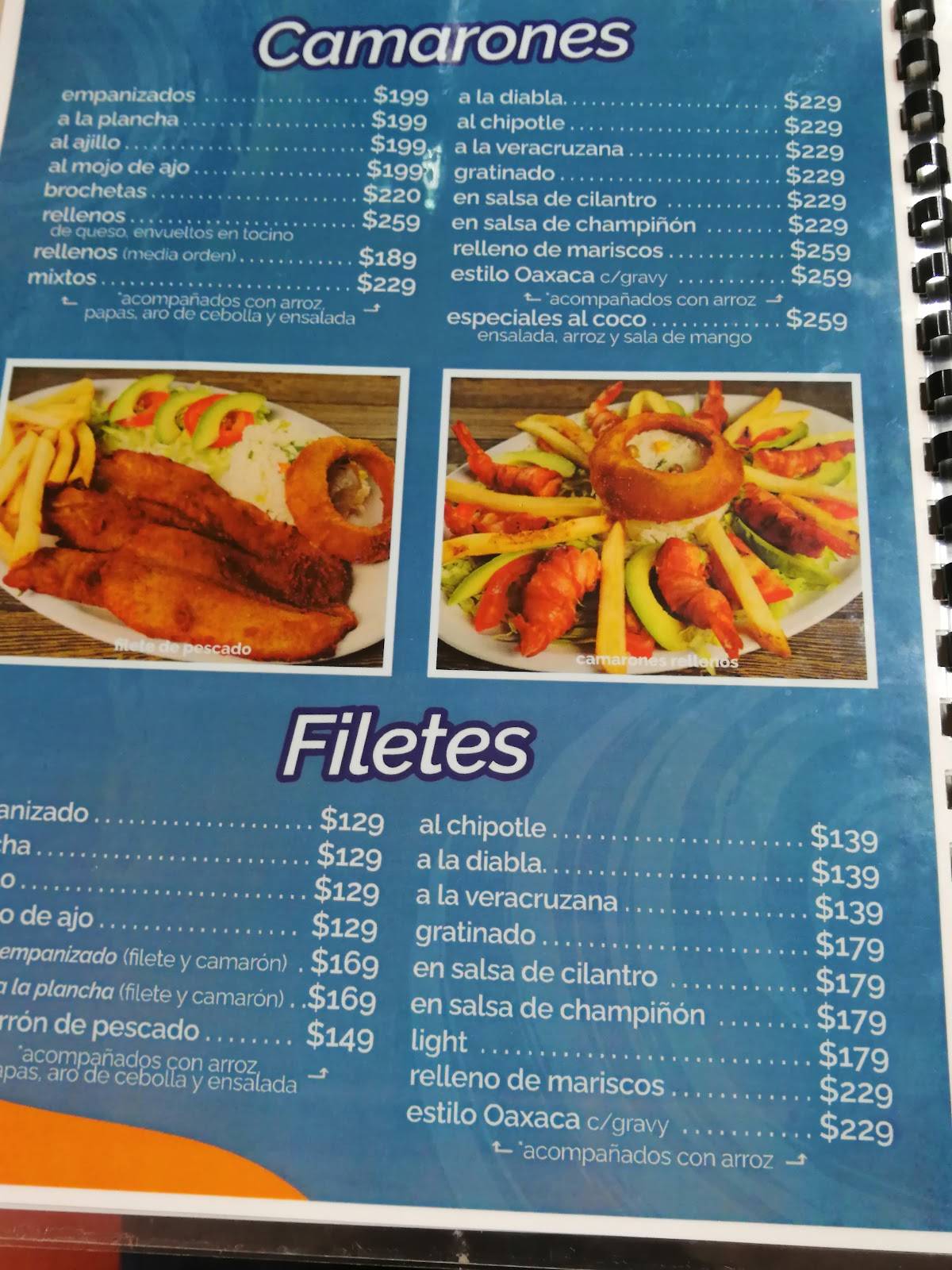 Carta del restaurante El Camarón Regio - Simón Bolívar, Monterrey, Av ...