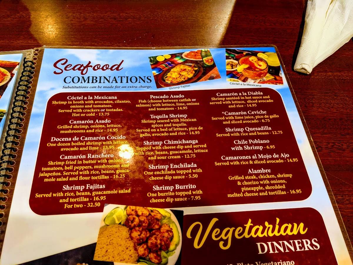 Menu at El Carrizo 3721 Macon RD LLC restaurant, Columbus, Macon Rd
