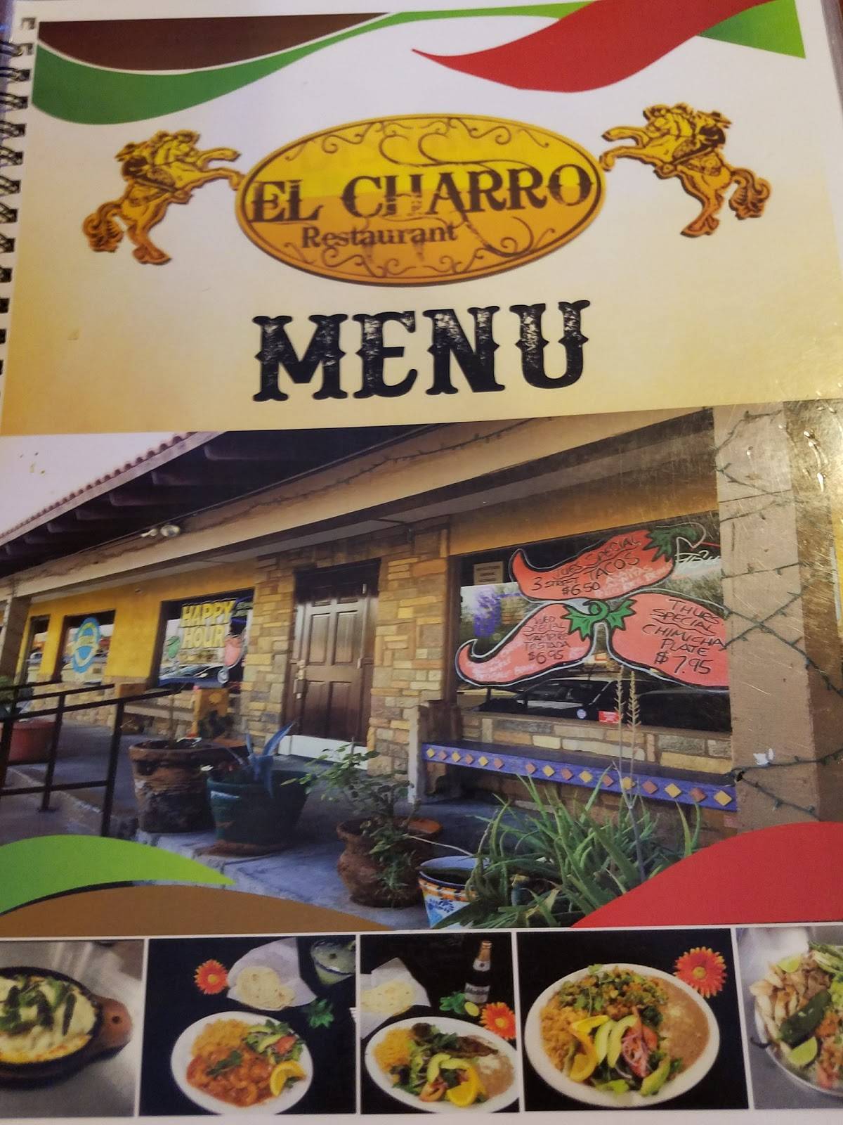 Menu at El Charro Mexican Restaurant, Bullhead City