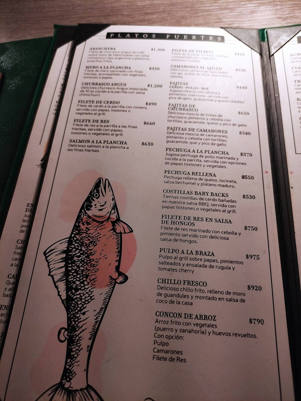Menu at El Fresco Bistro y Café, Jarabacoa