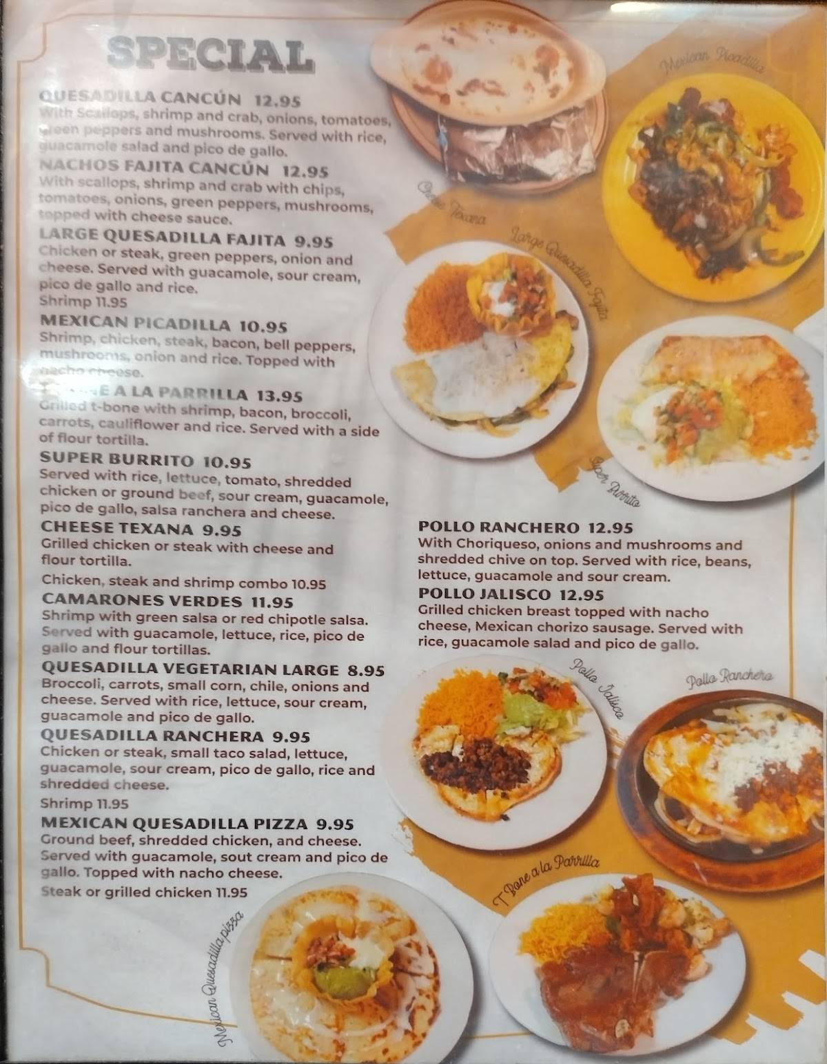 Menu at El Manzanillo restaurant, Blairsville, 51 Earnest St