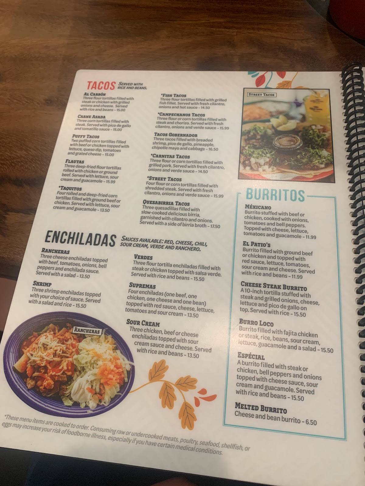 Menu at EL PATIO MEXICAN RESTAURANT BAR & GRILL, New Roads, Memorial Blvd