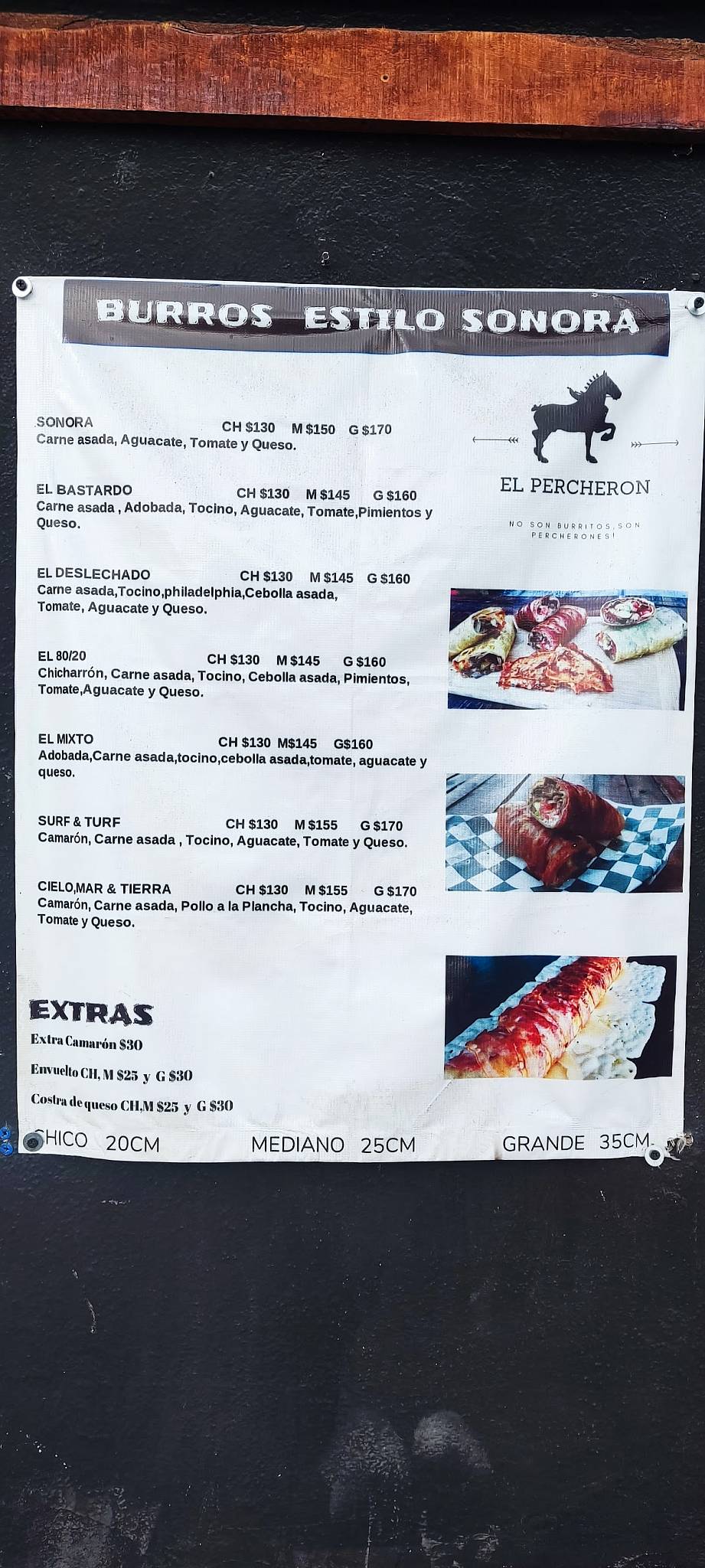 Carta del restaurante EL PERCHERON, Saltillo