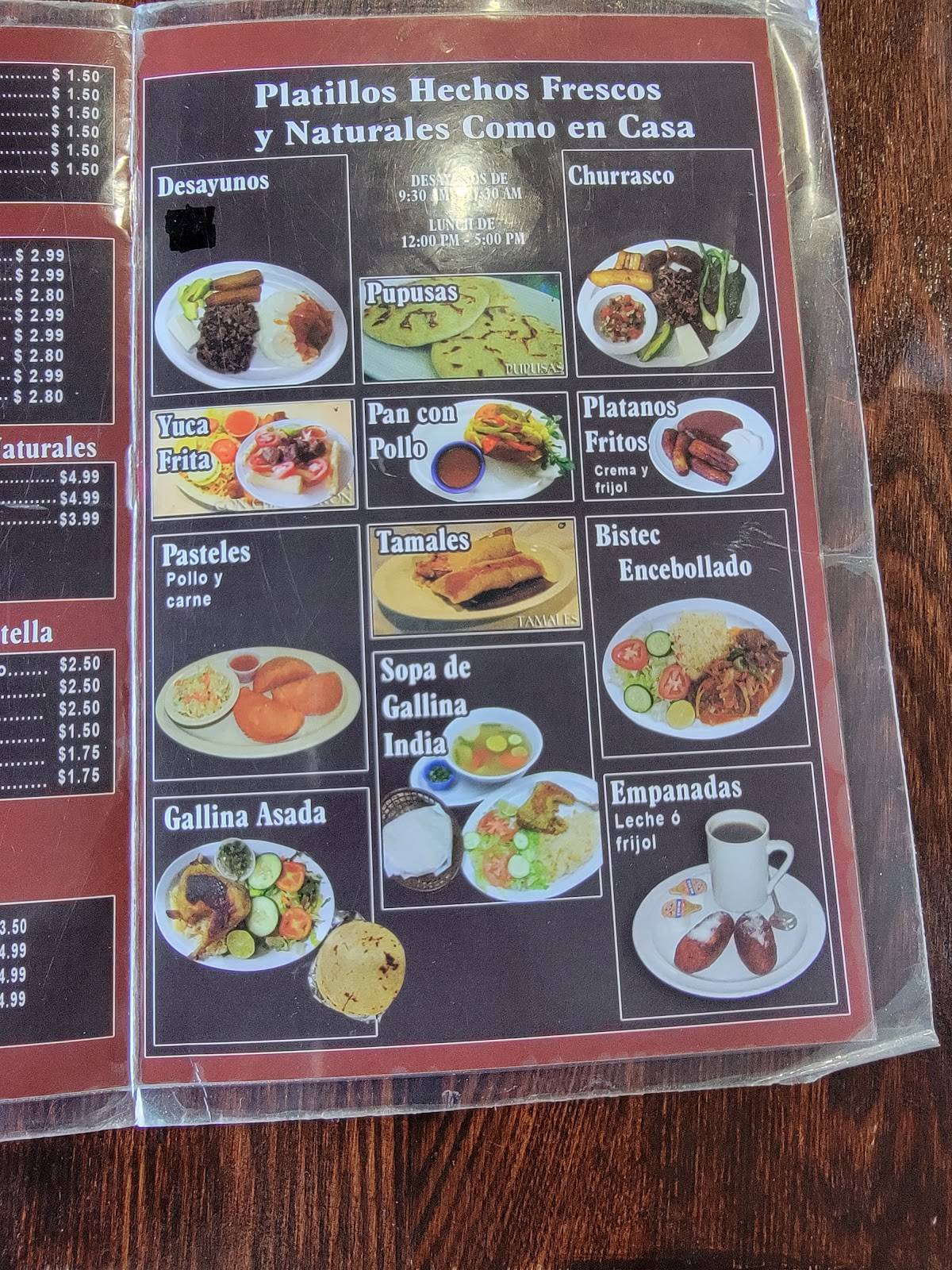 Menu at El Salvador Del Mundo Restaurant, Victorville