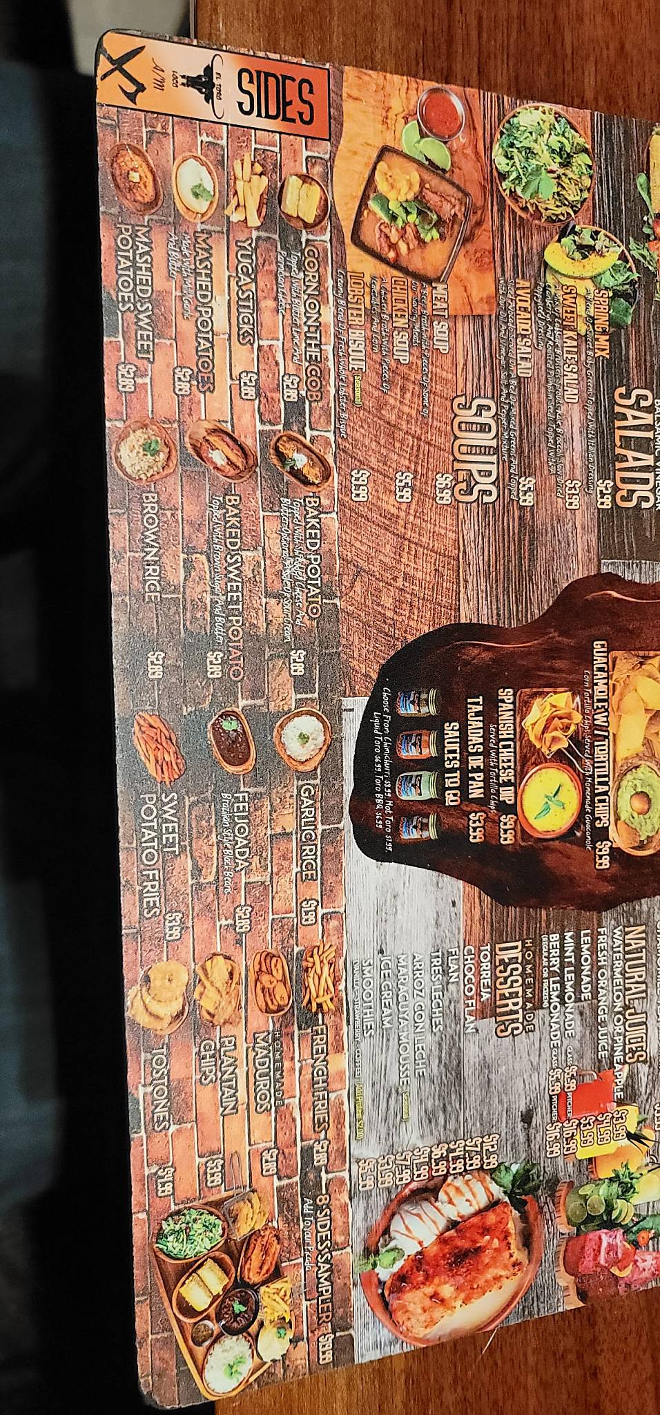Menu at El Toro Loco Churrascaria steakhouse, Tamiami, SW 8th St