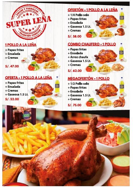 Carta del restaurante El gran Pollo - Carabayllo, Carabayllo