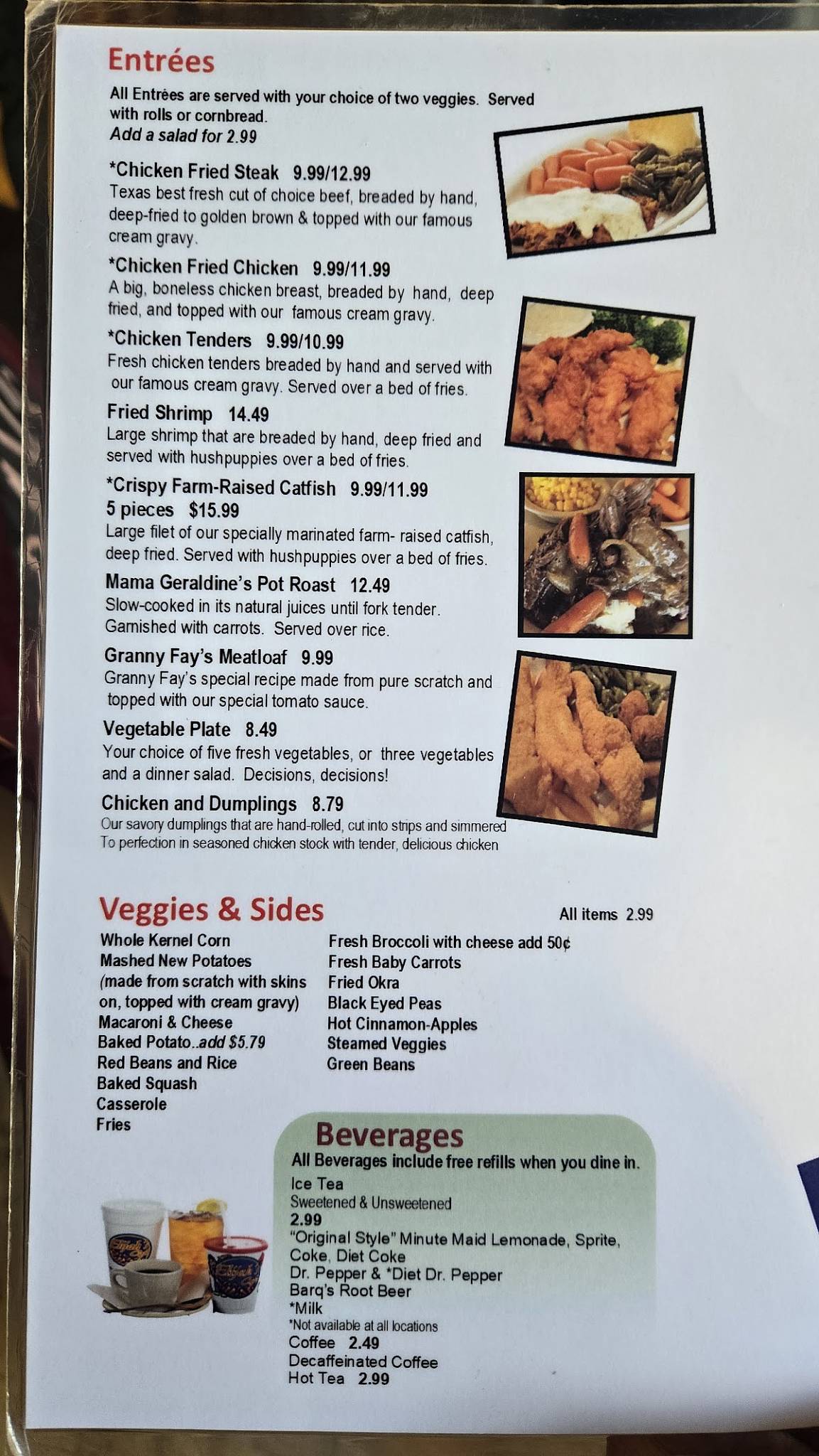Menu at Elijah's Cafe, Jasper, 201 W Gibson St