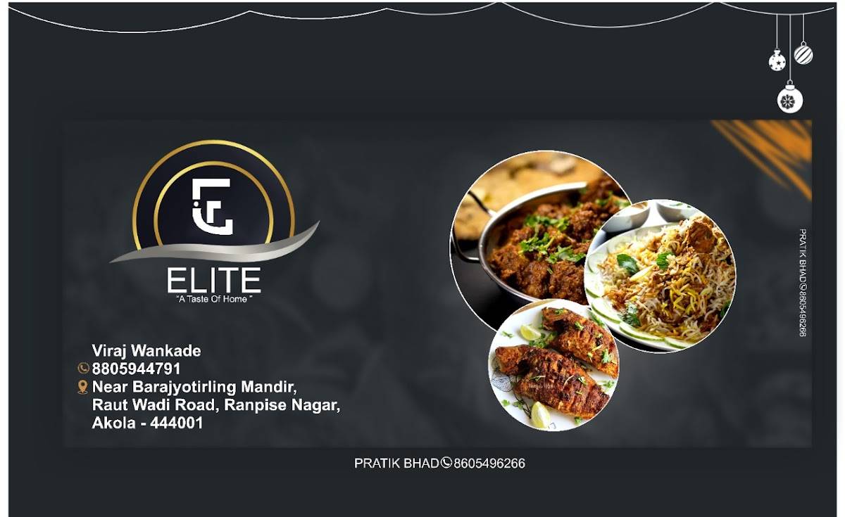 Menu at Elite Hotel, Akola