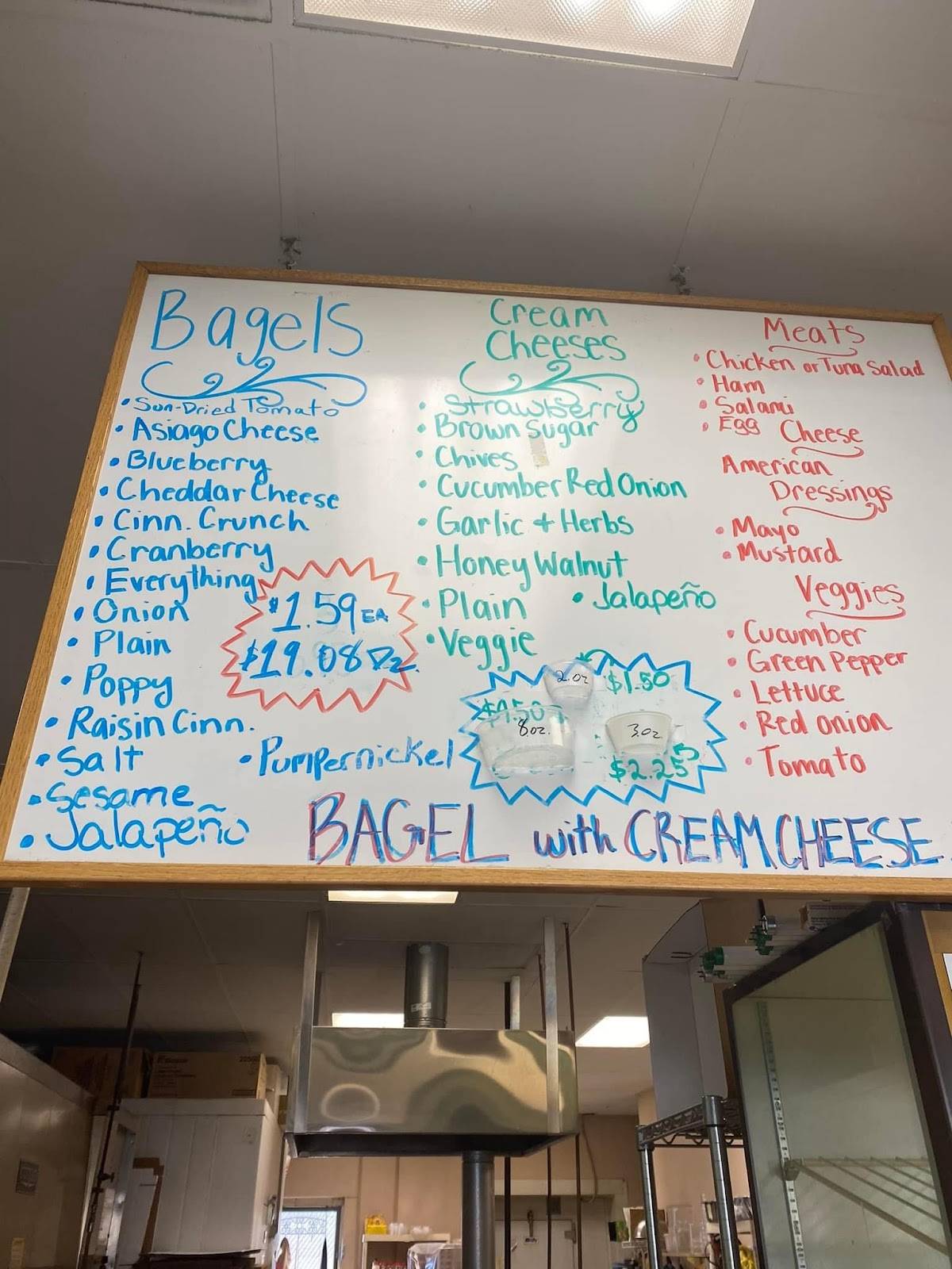 Menu at Emerson's Bakery, Florence, US-42