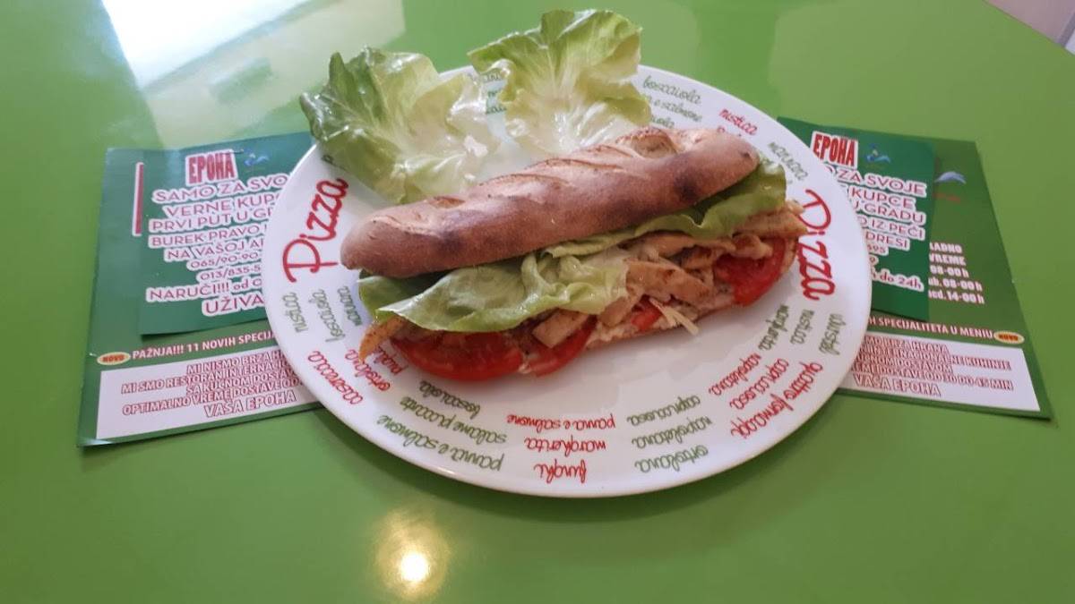 Menu at Epoha restaurant, Vršac