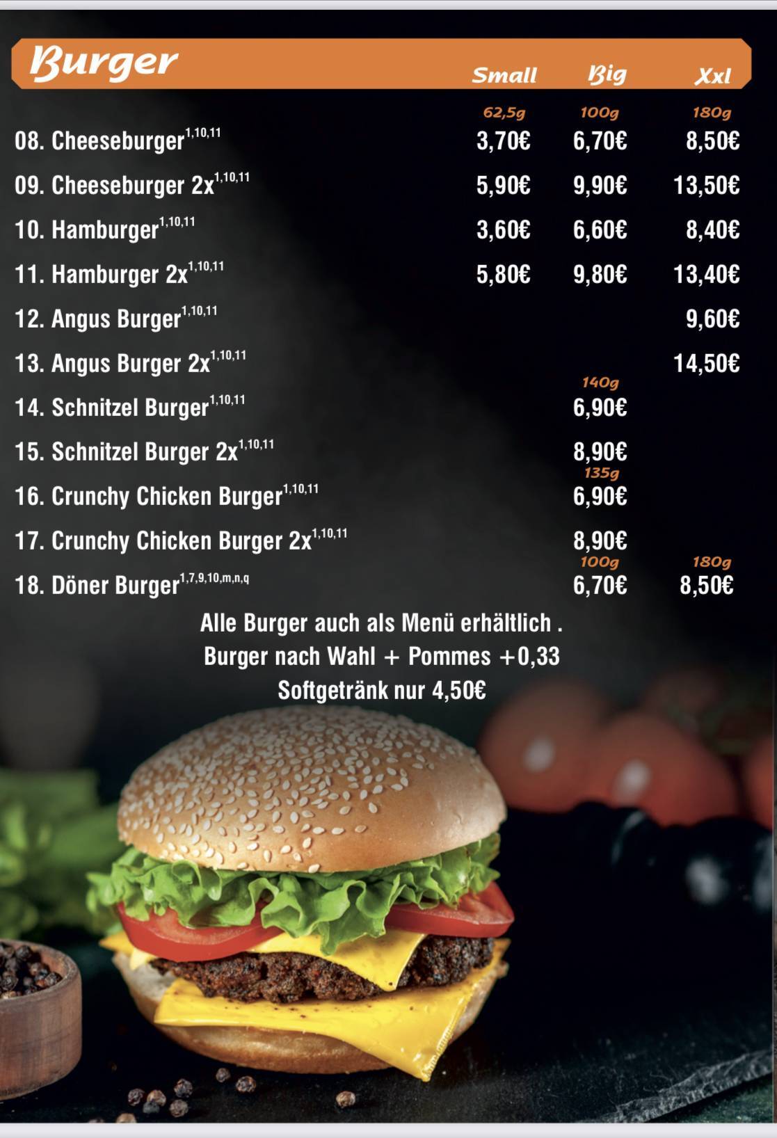 Speisekarte von Food House Döner und Pizza Lieferdienst Essen, Essen ...
