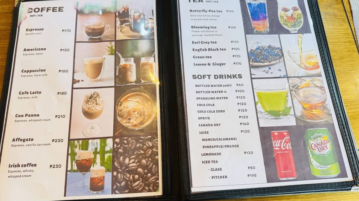 Menu at Euphoria restaurant, Lapu-Lapu City