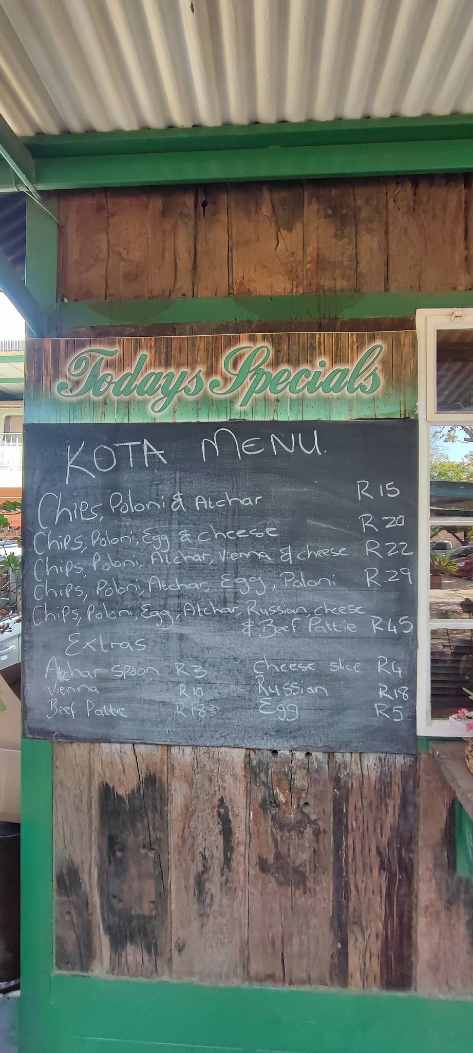 Menu at Fabulous Vetkoek restaurant, Meyerton