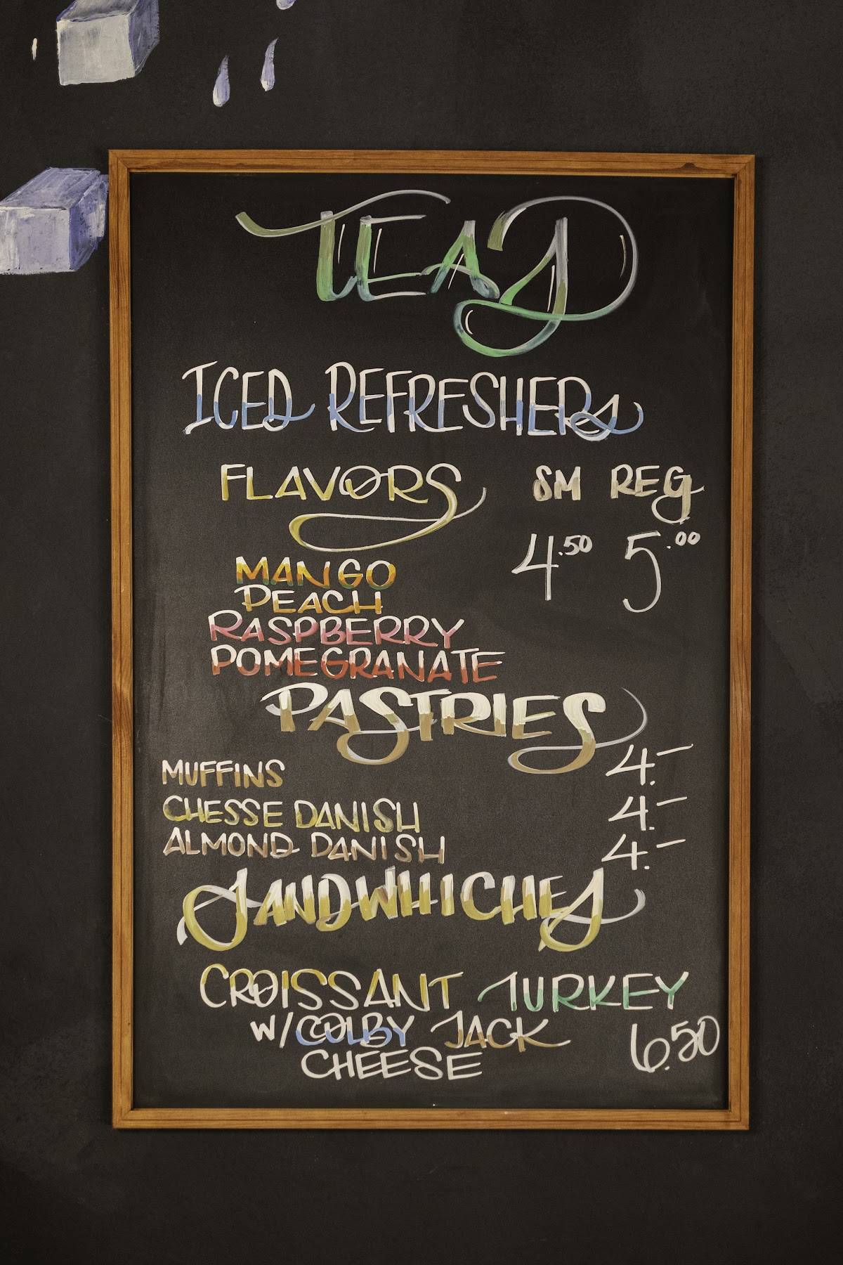 Menu at Faith Coffee Shop, Bakersfield