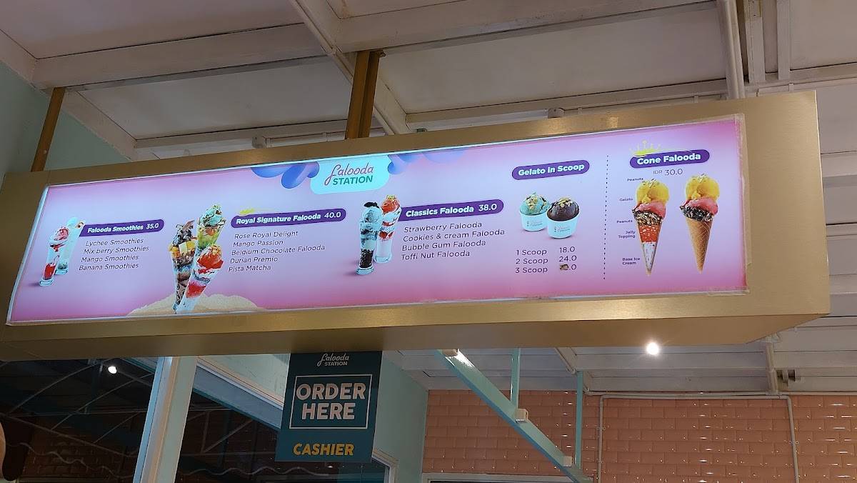 Menu at Falooda Station Official, Surabaya