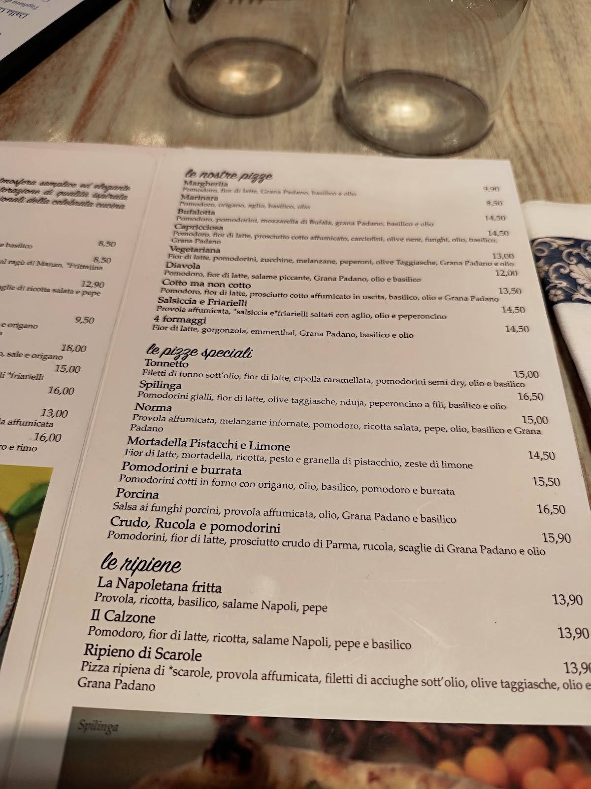 Menu da Farinella Ristorante & Pizza Napoletana, Milano, Foro Buonaparte