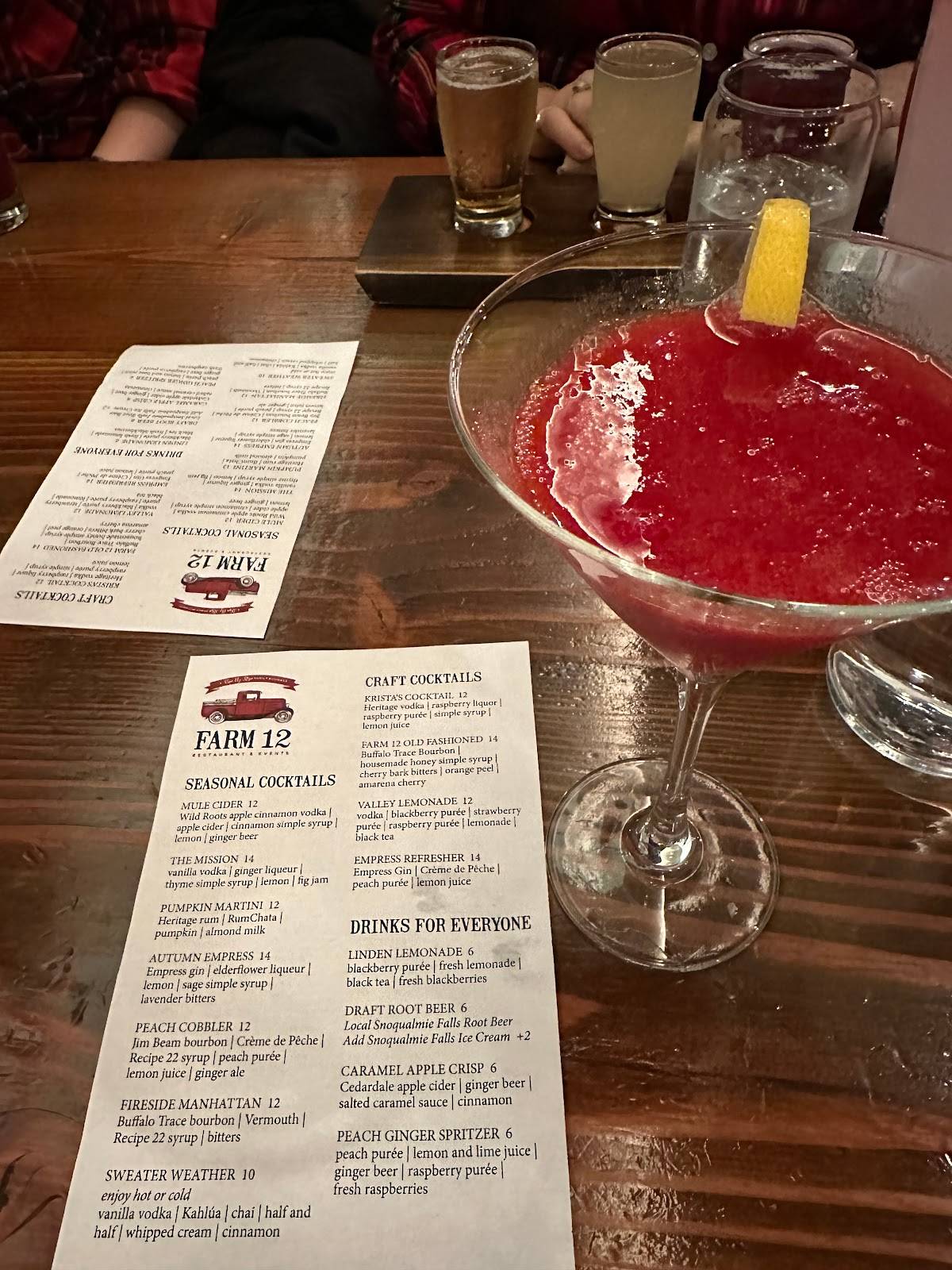 Menu at Farm 12 Restaurant, Puyallup