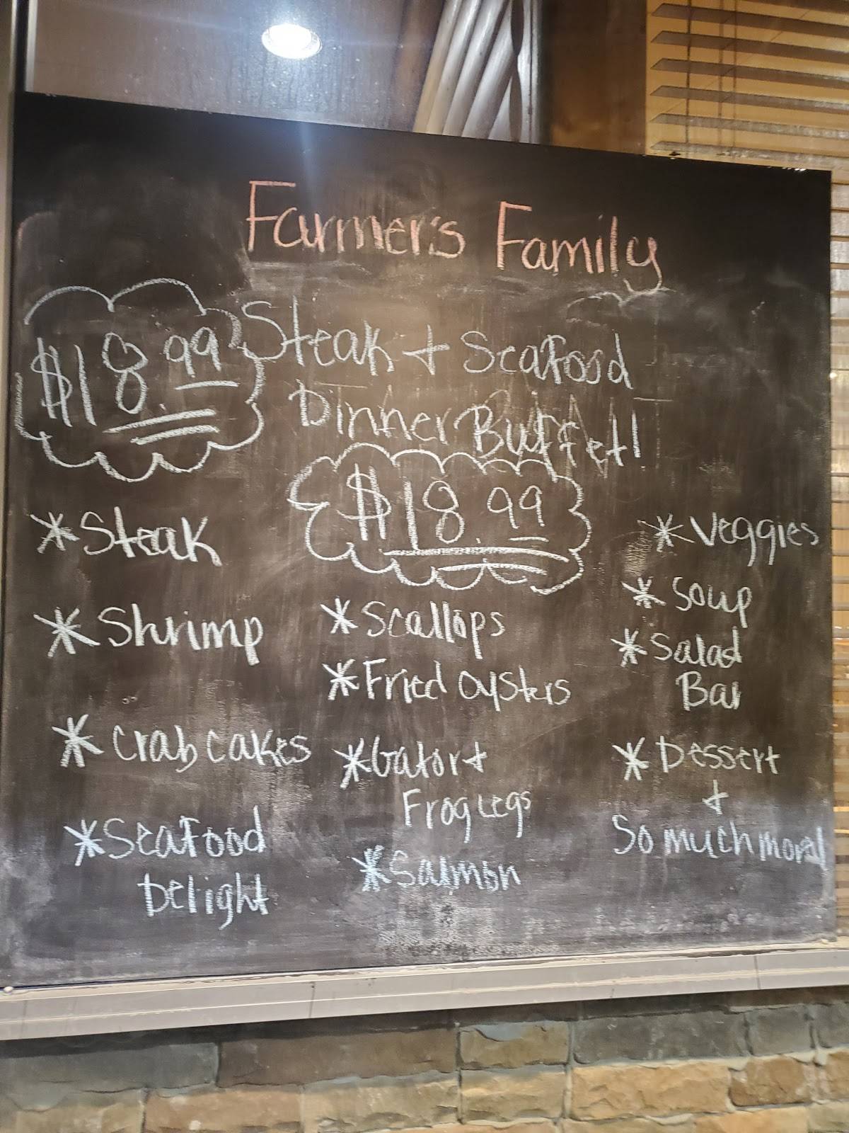Menu at Farmers Family Restaurant, Murfreesboro