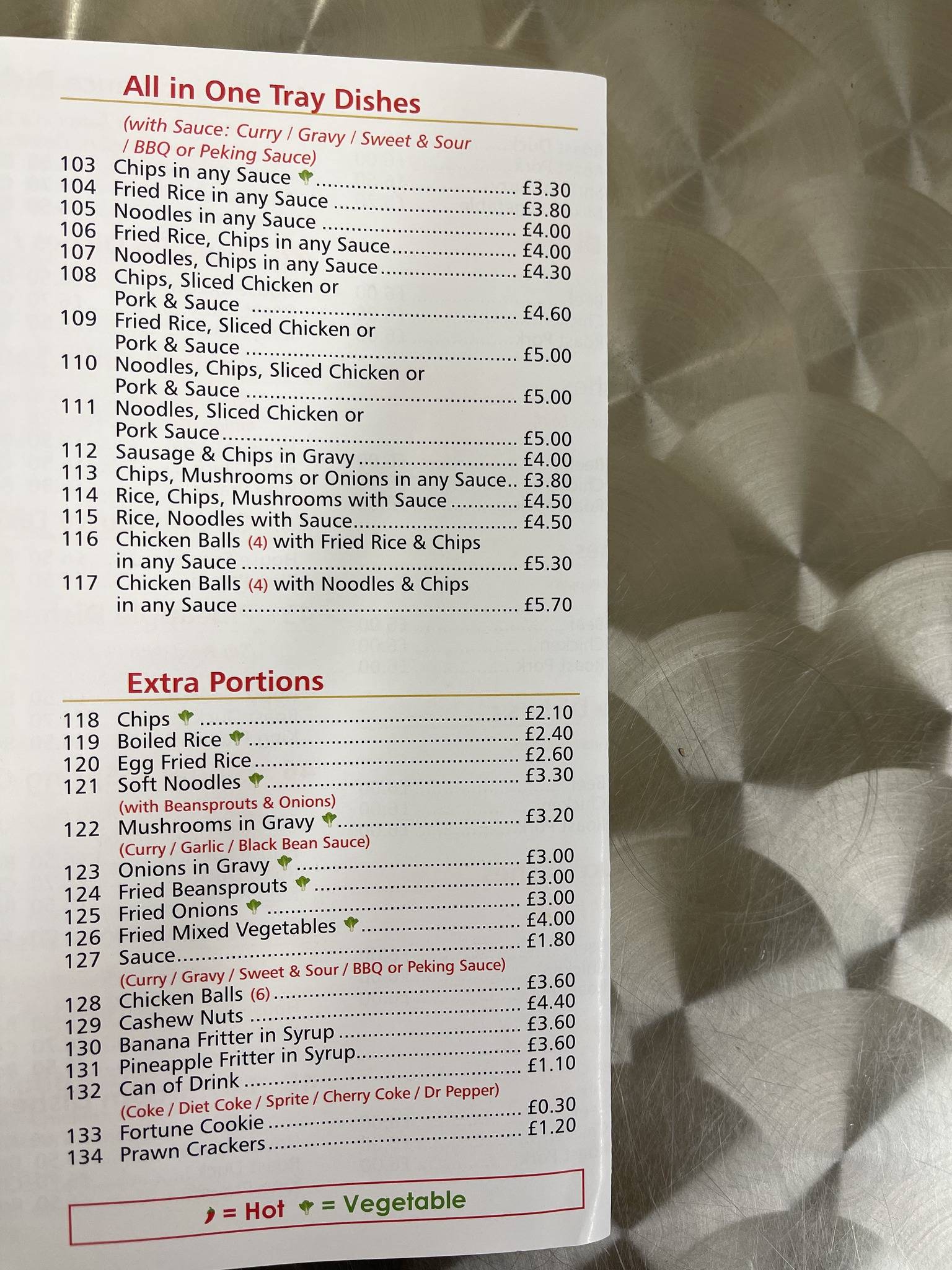 Menu at Canton Chef fast food, Hartlepool