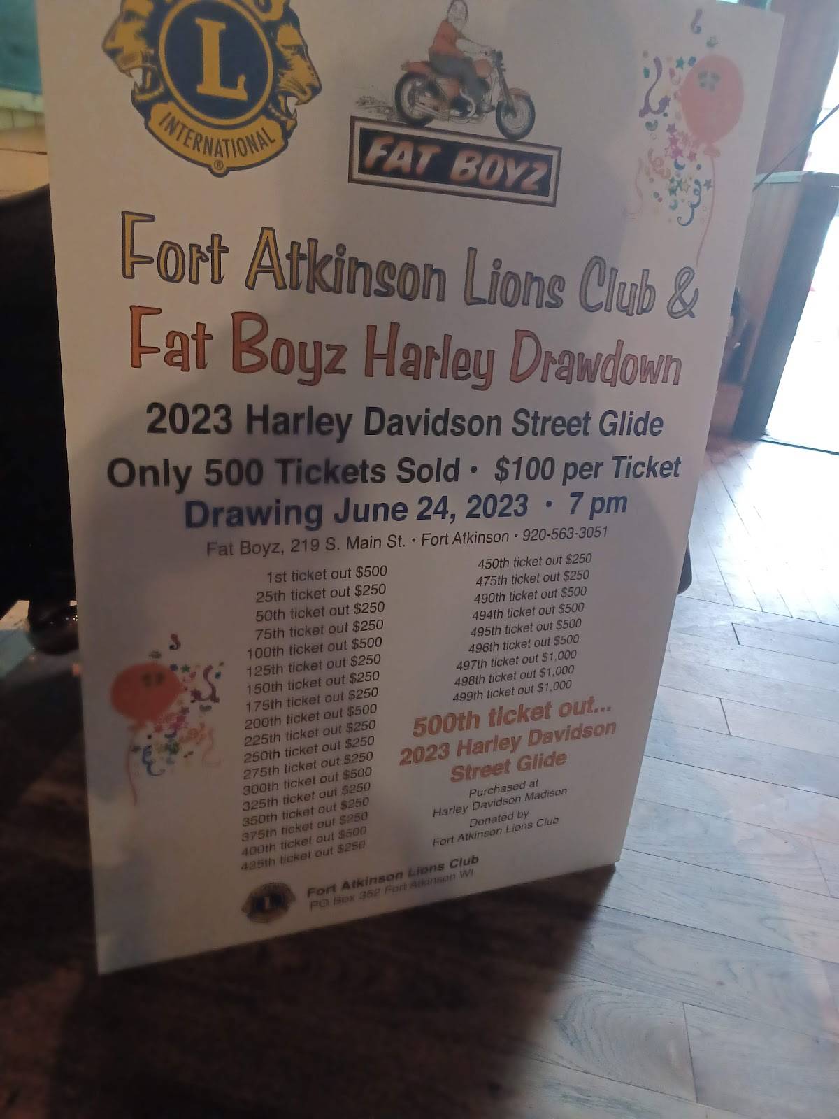 Menu at Fat Boyz restaurant, Fort Atkinson