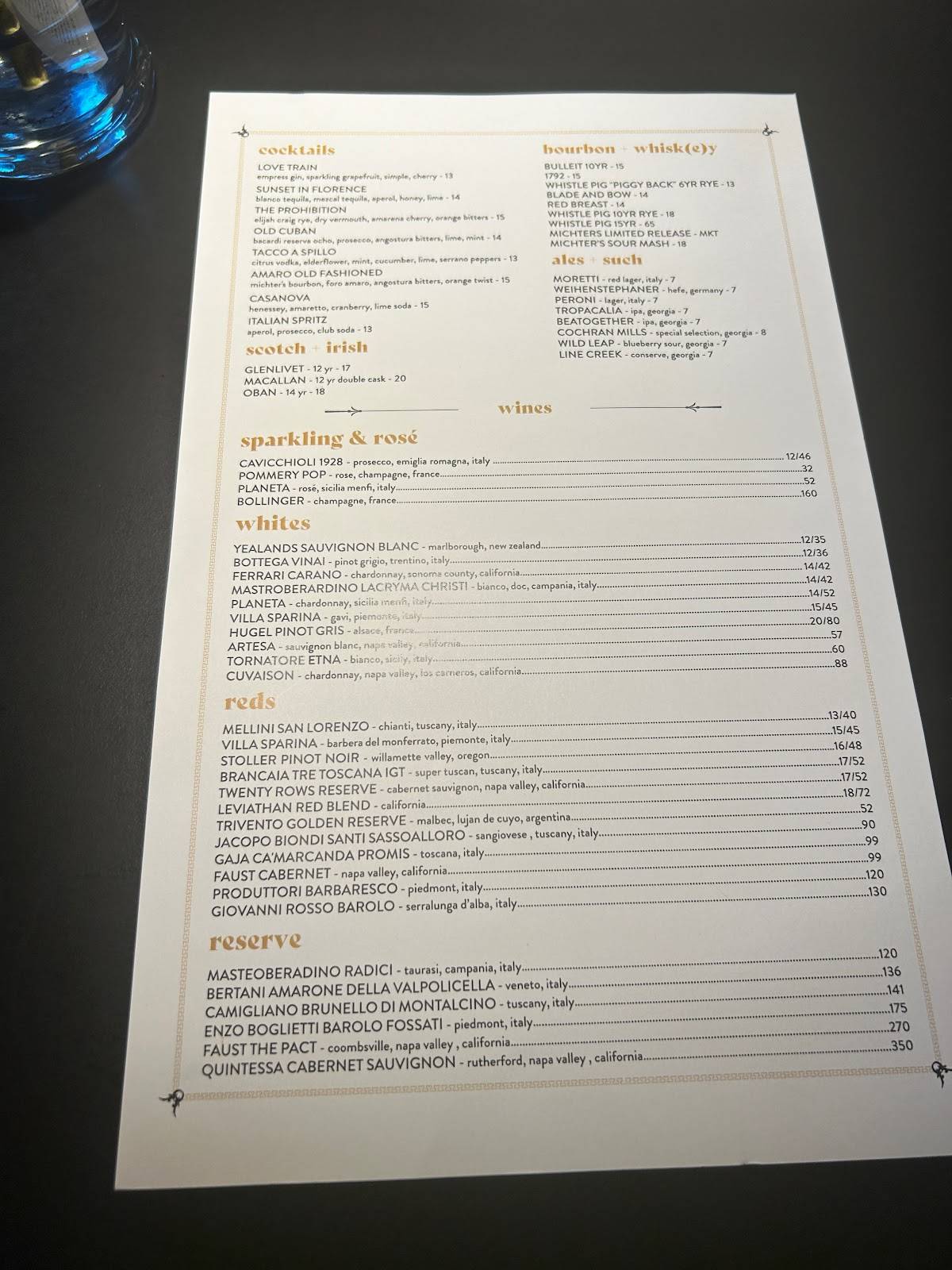 Menu at ENZO Steakhouse & Bar, Fayetteville