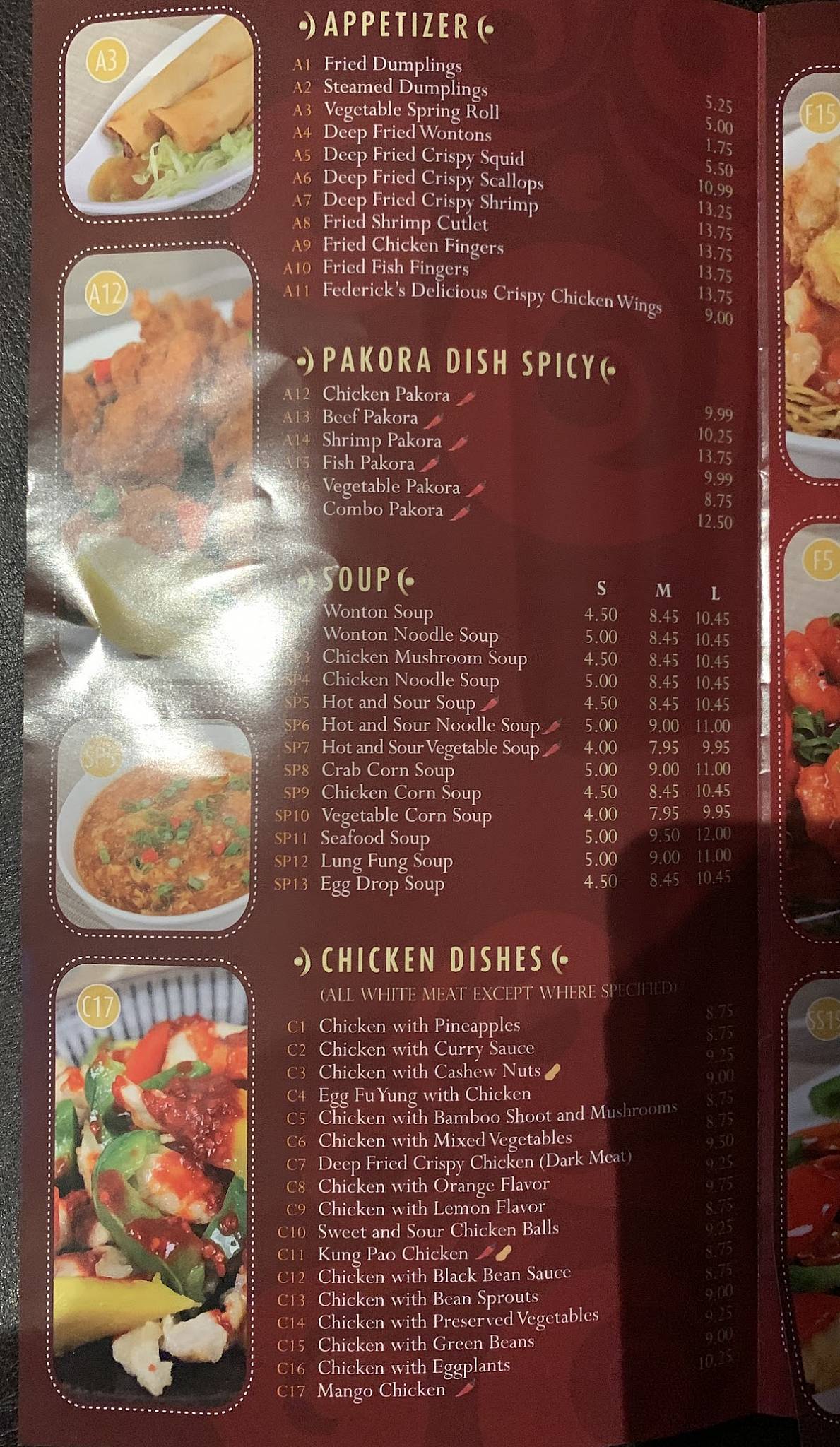 Menu at Federick Restaurant, Markham, 160 New Delhi Dr