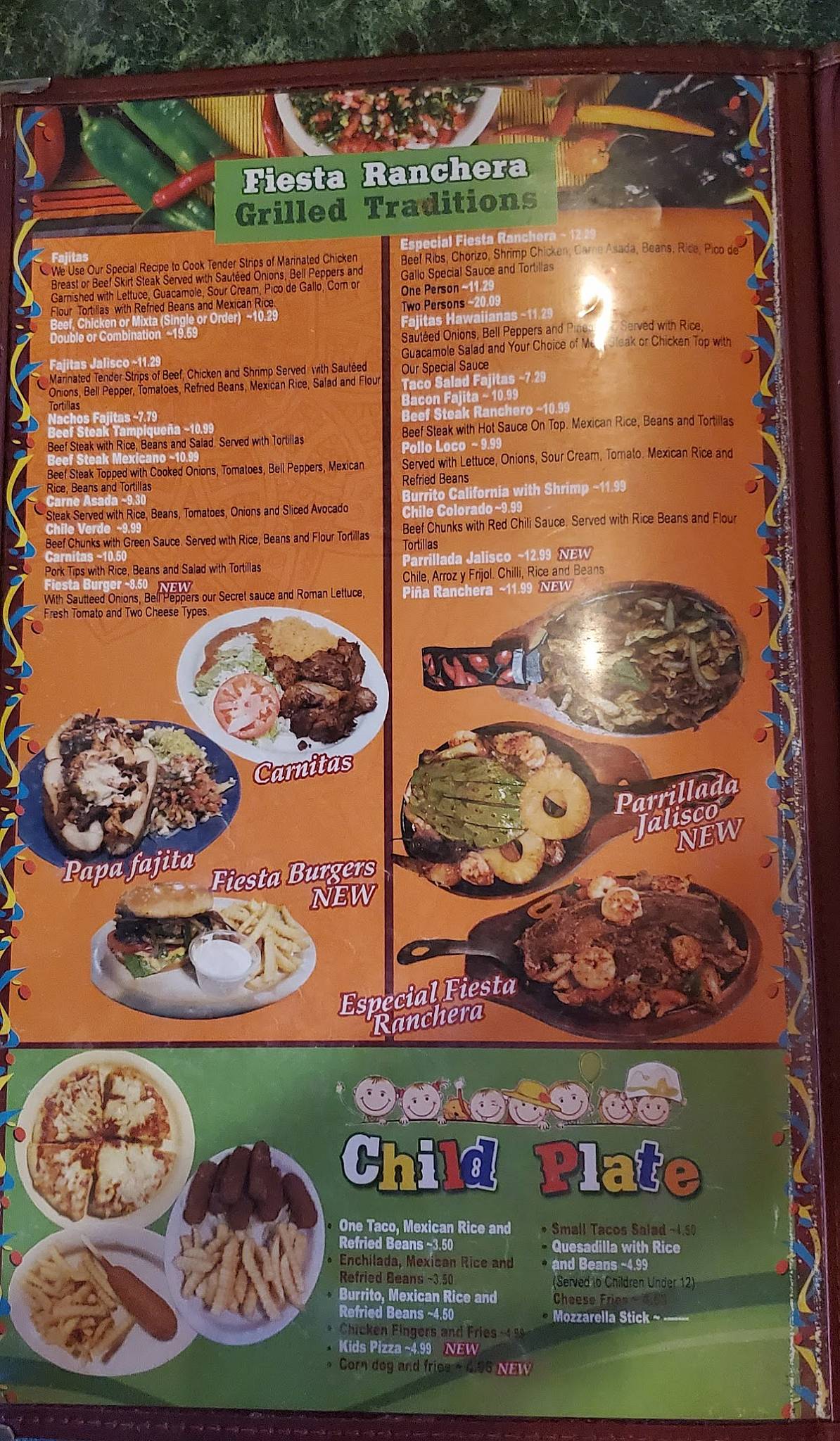 Menu at Fiesta Ranchera #3 restaurant, McMinnville, 505 N Chancery St