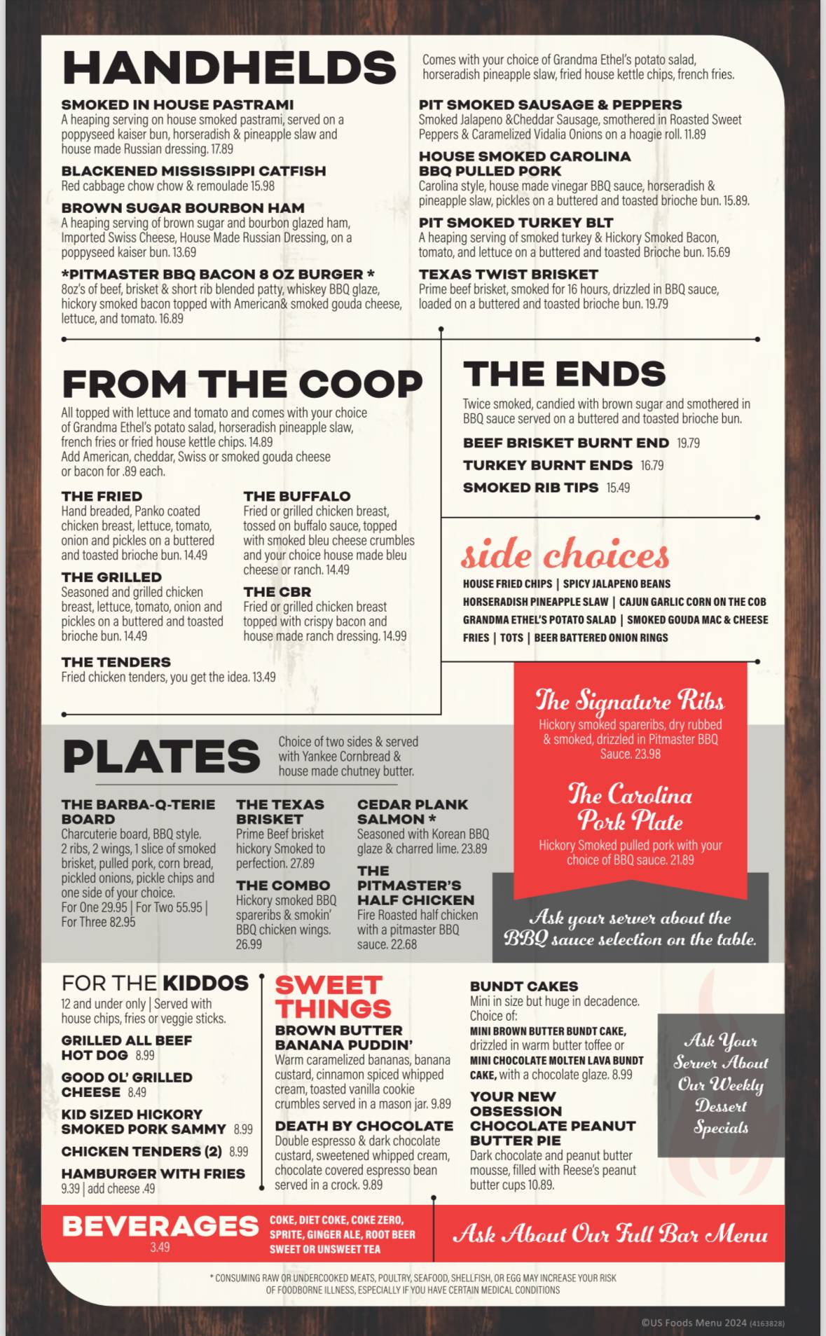 Menu at Fire To Table restaurant, Murrells Inlet