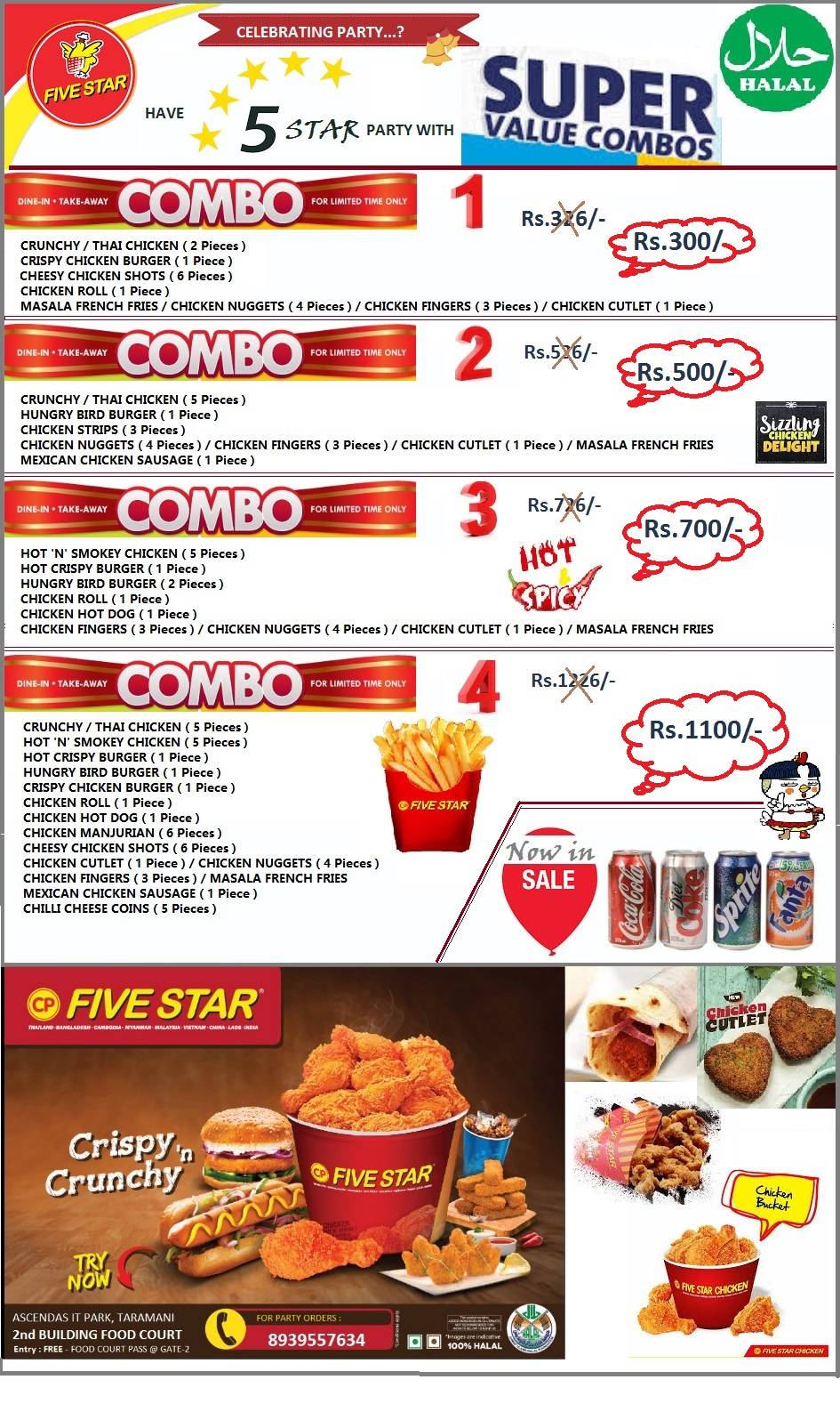 Menu at Five Star Chicken Ascendas IT Park Taramani Chennai, Chennai