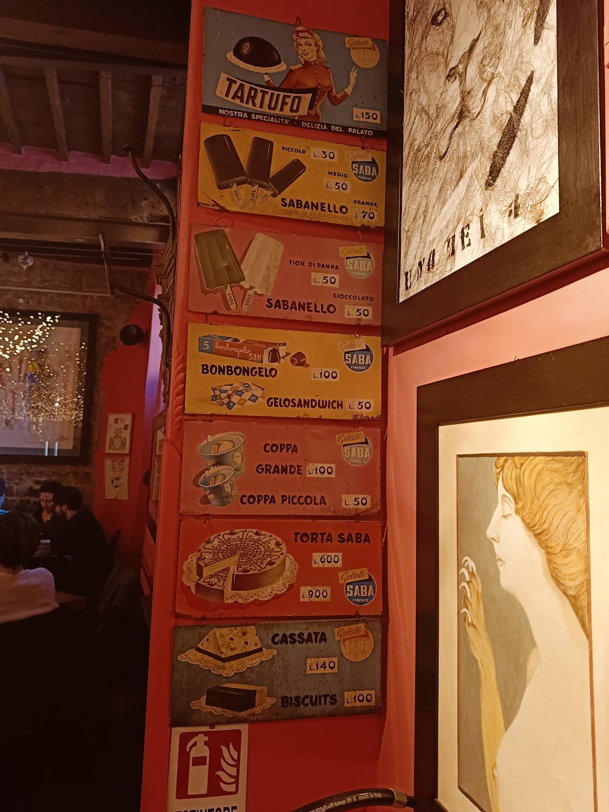 Menu at 4 Leoni pizzeria, Florence, Via dei Vellutini