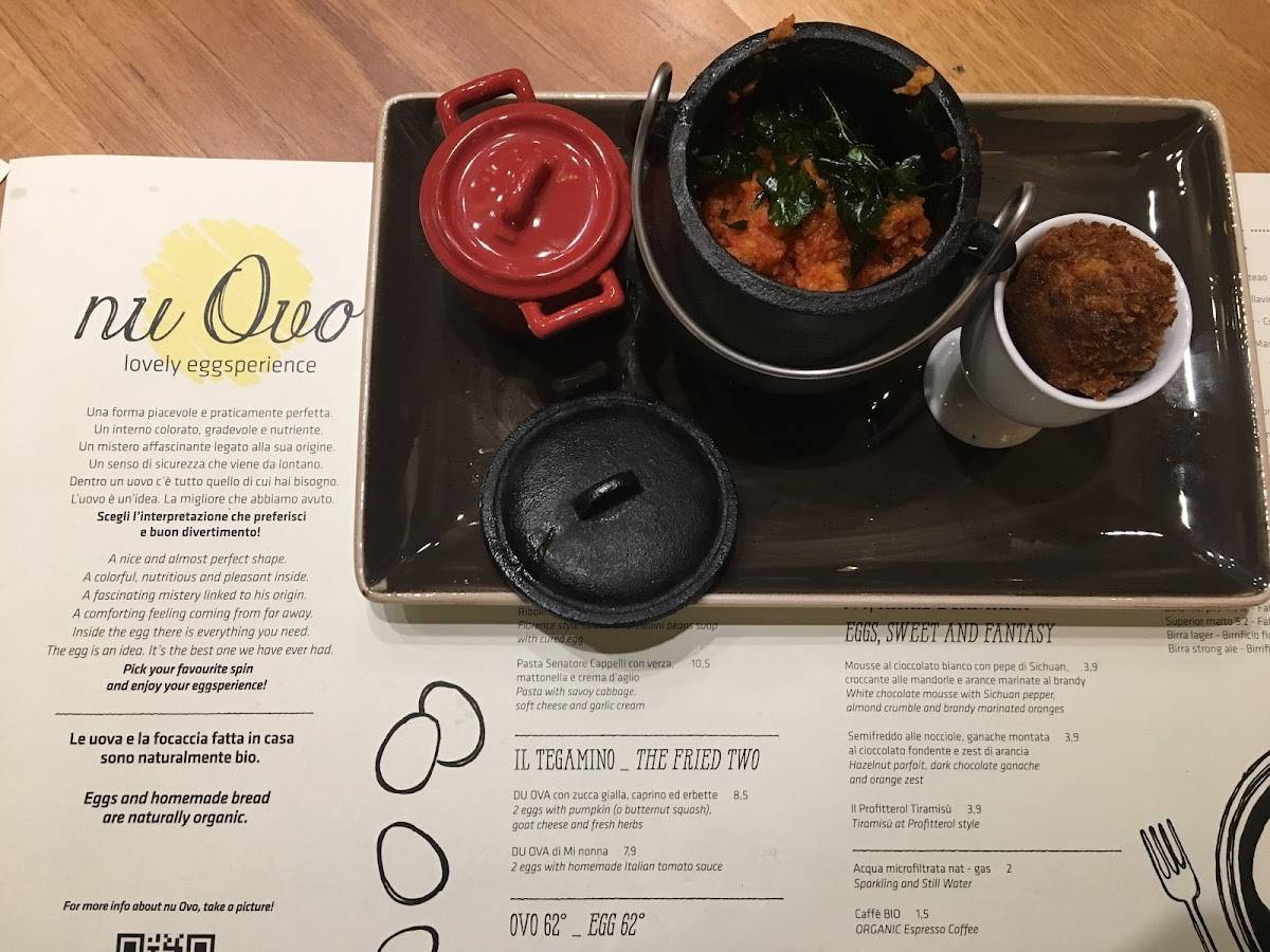 Menu at nu Ovo - lovely eggsperience restaurant, Florence