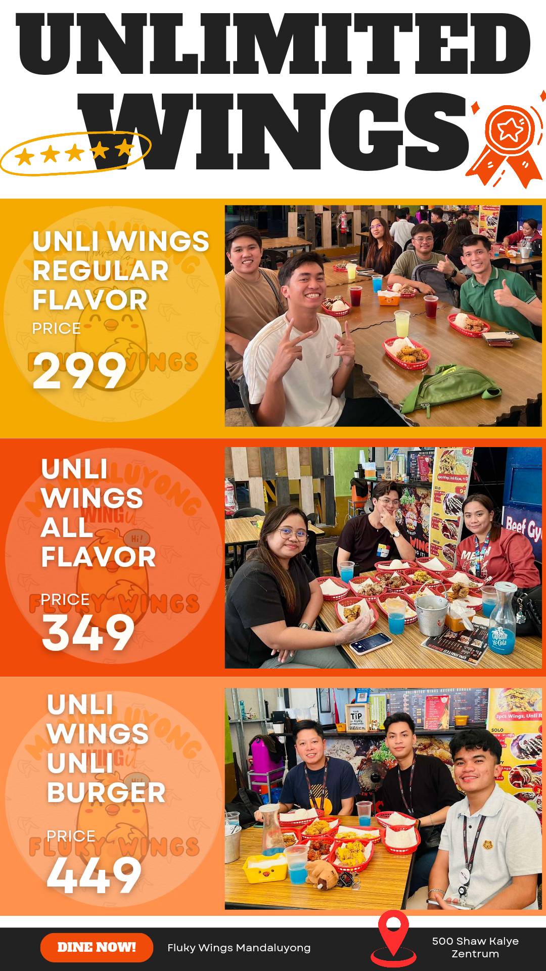 Menu at Fluky Wings Mandaluyong restaurant, Mandaluyong