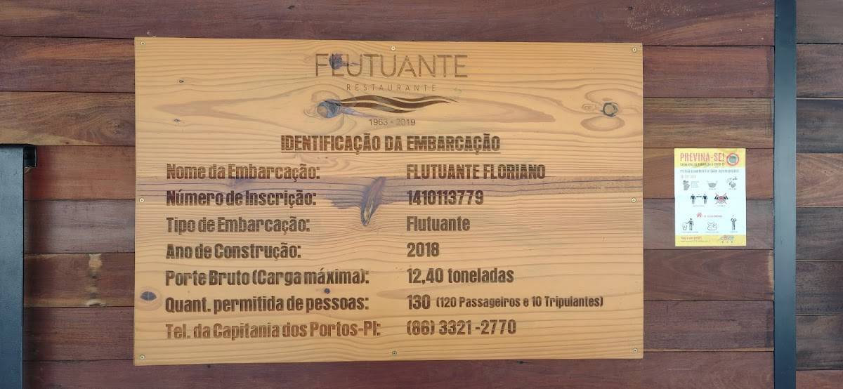 Menu em Flutuante Restaurante Floriano PI. Comida Regional, Floriano