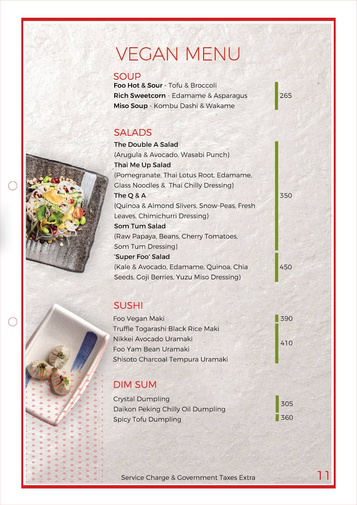 Menu at Foo NESCO, Mumbai
