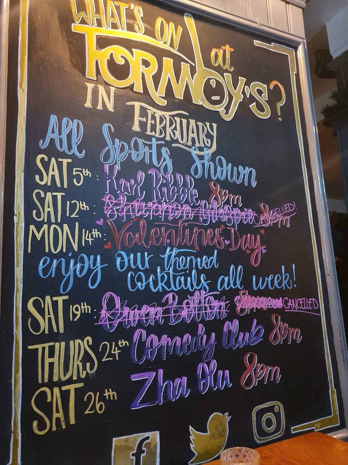 Menu at Formbys pub & bar, Wigan, 146 Wigan Rd
