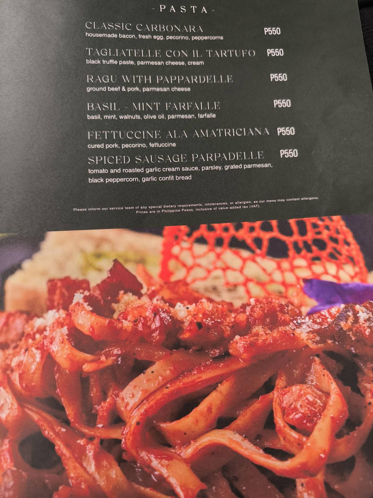 Menu at Forresta cafe, Dasmariñas