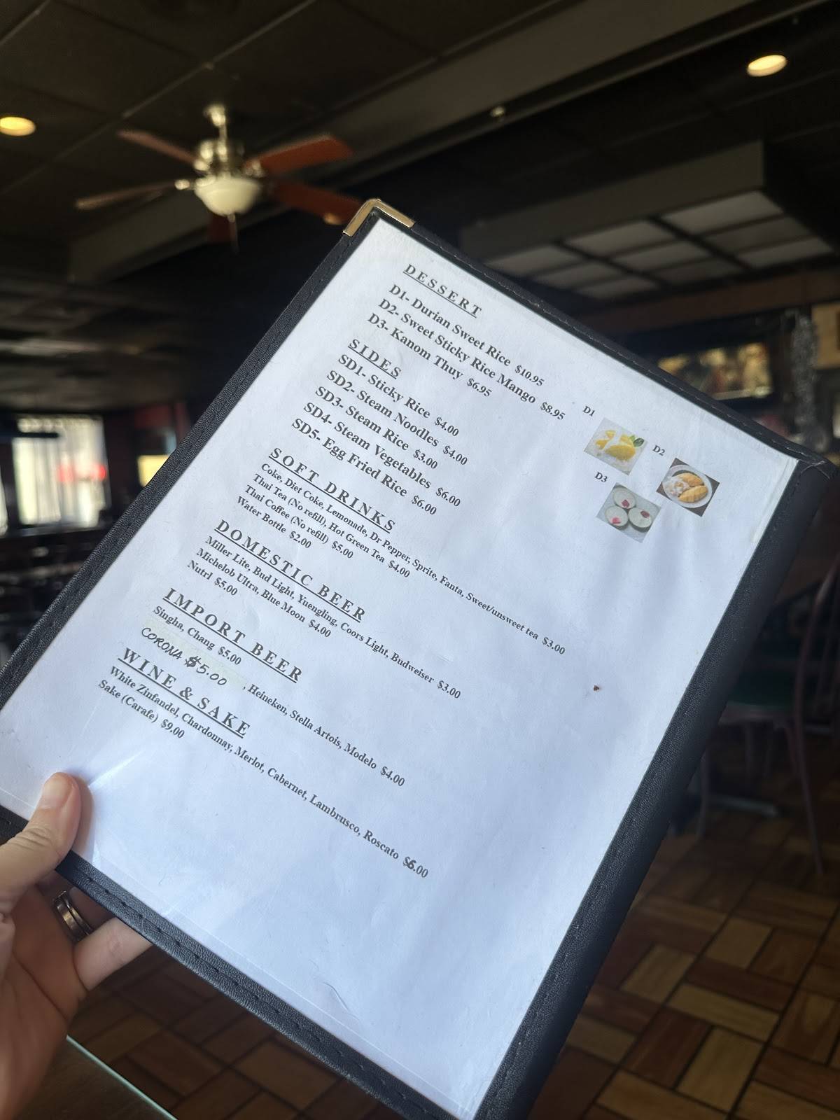 Menu at Thai Spice restaurant, Fort Walton Beach