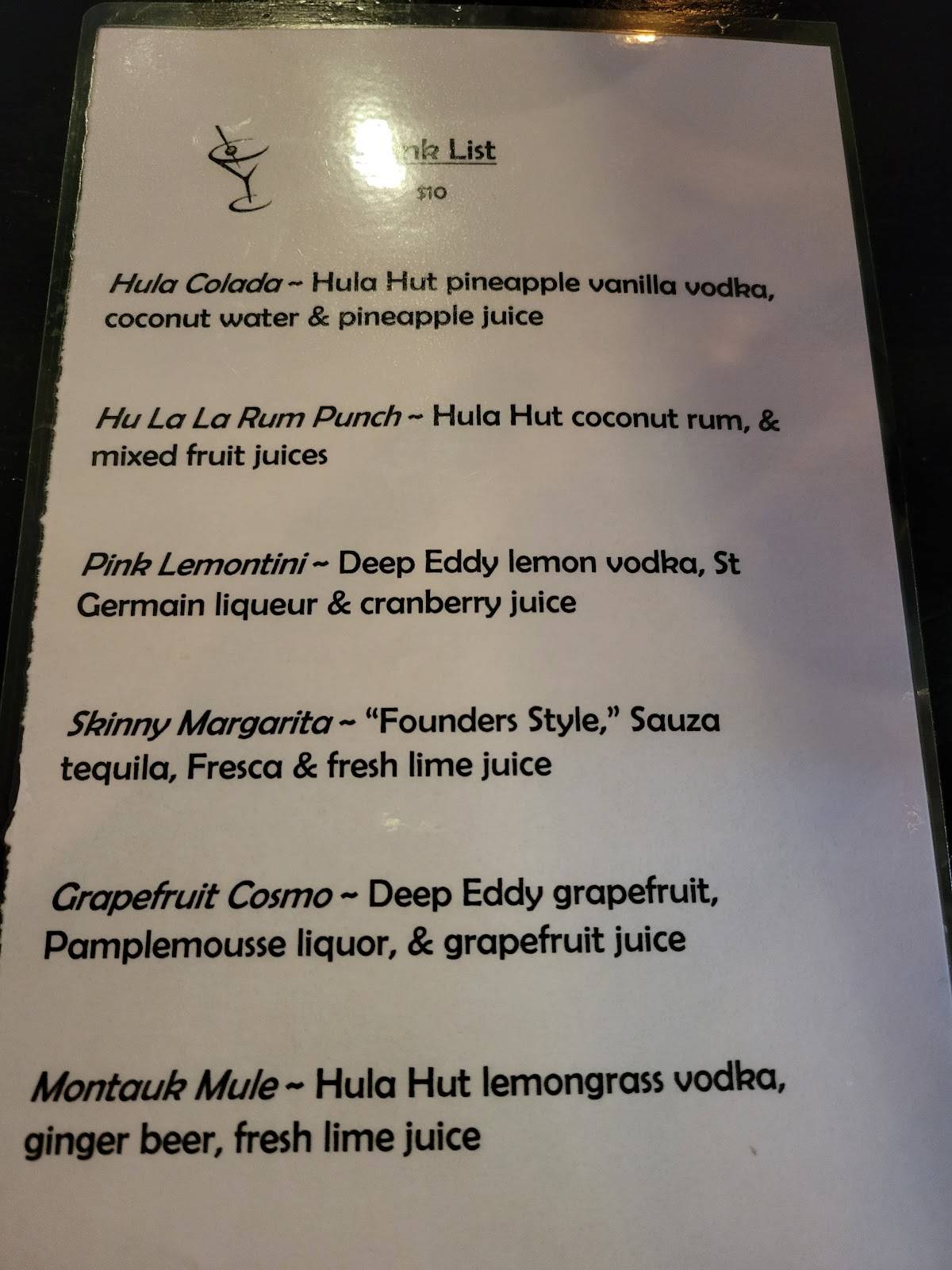 Menu at Founders Tavern pub & bar, Southold