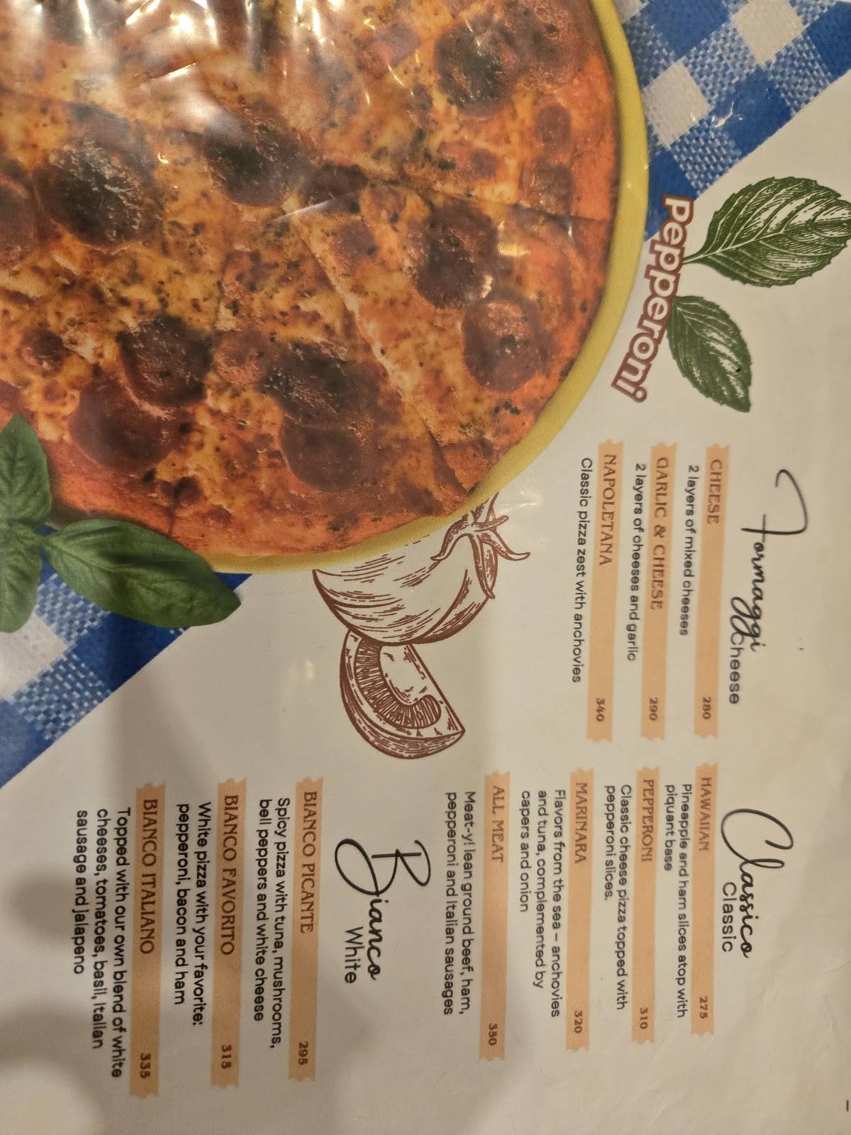 Menu at Friuli Trattoria restaurant, Quezon City, 79A Maginhawa