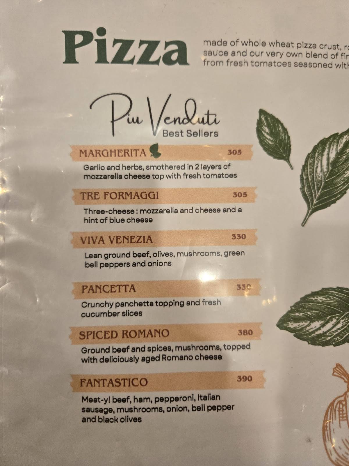 Menu at Friuli Trattoria restaurant, Quezon City, 79A Maginhawa
