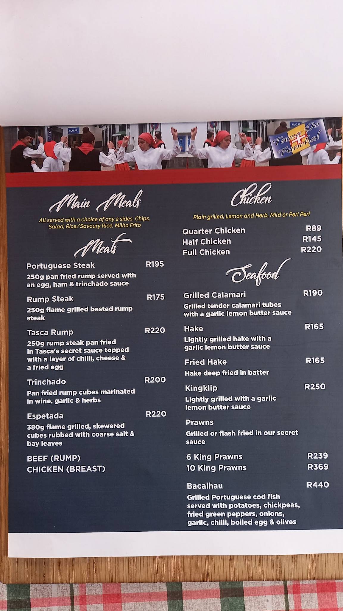 Menu at Funchal Fast Foods, Roodepoort, 167 Ontdekkers Rd