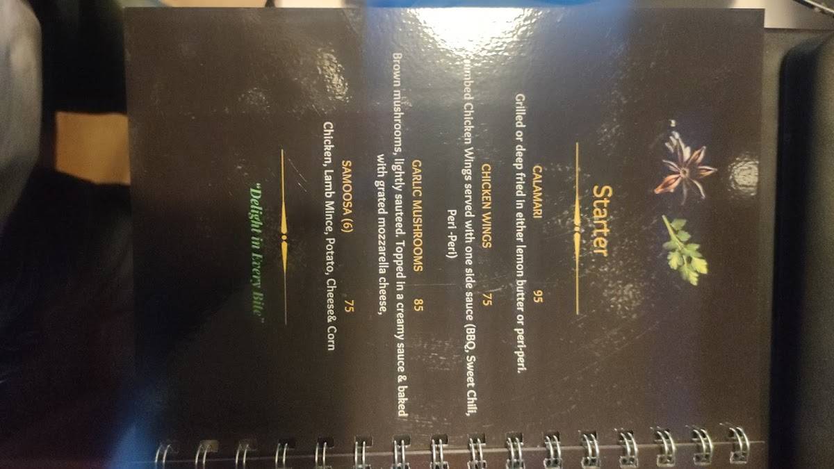 Menu at Fusion Feast restaurant, Sandton