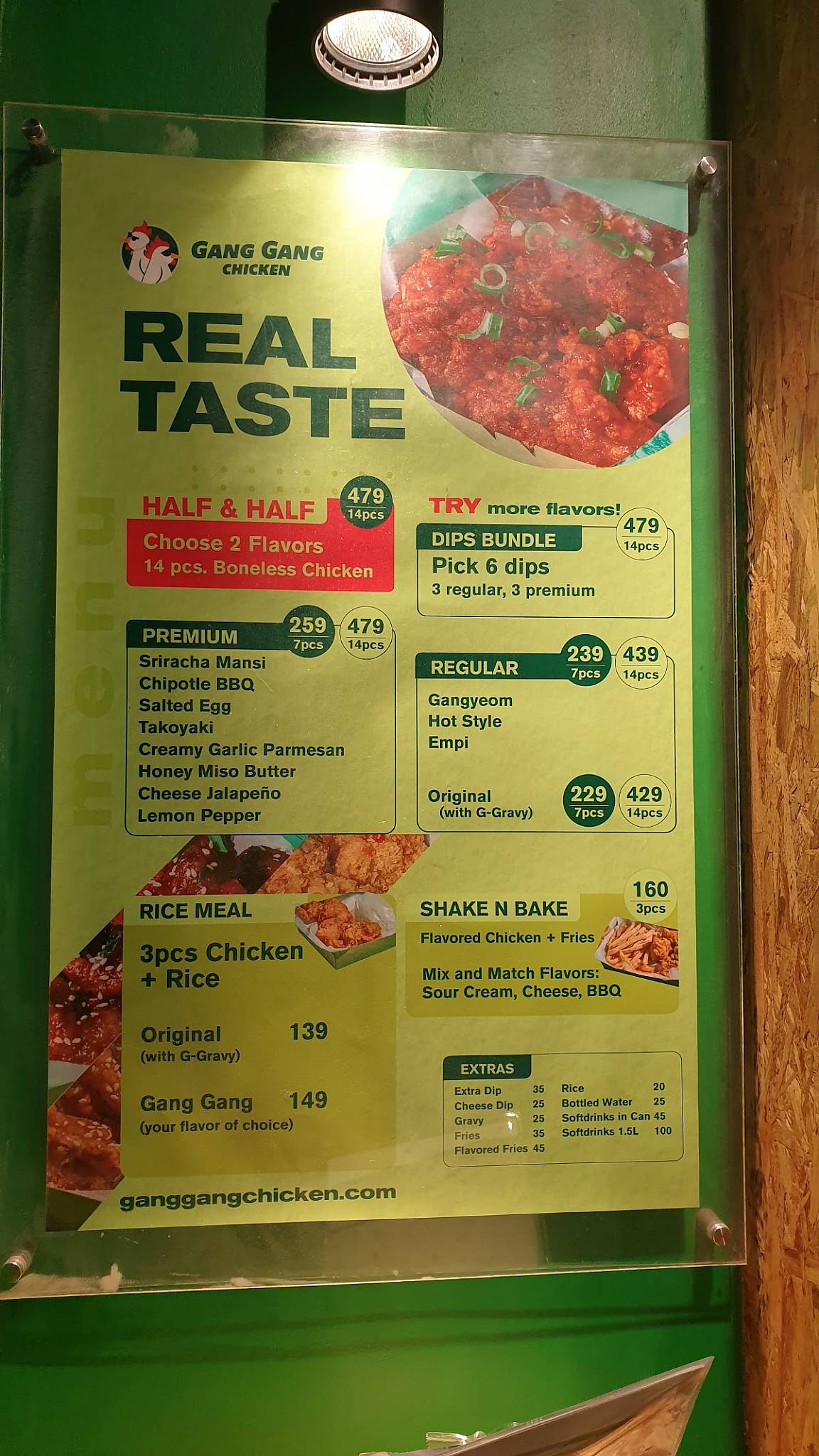 Carta del restaurante Gang Gang Chicken - Cubao 20th Avenue, Ciudad Quezon