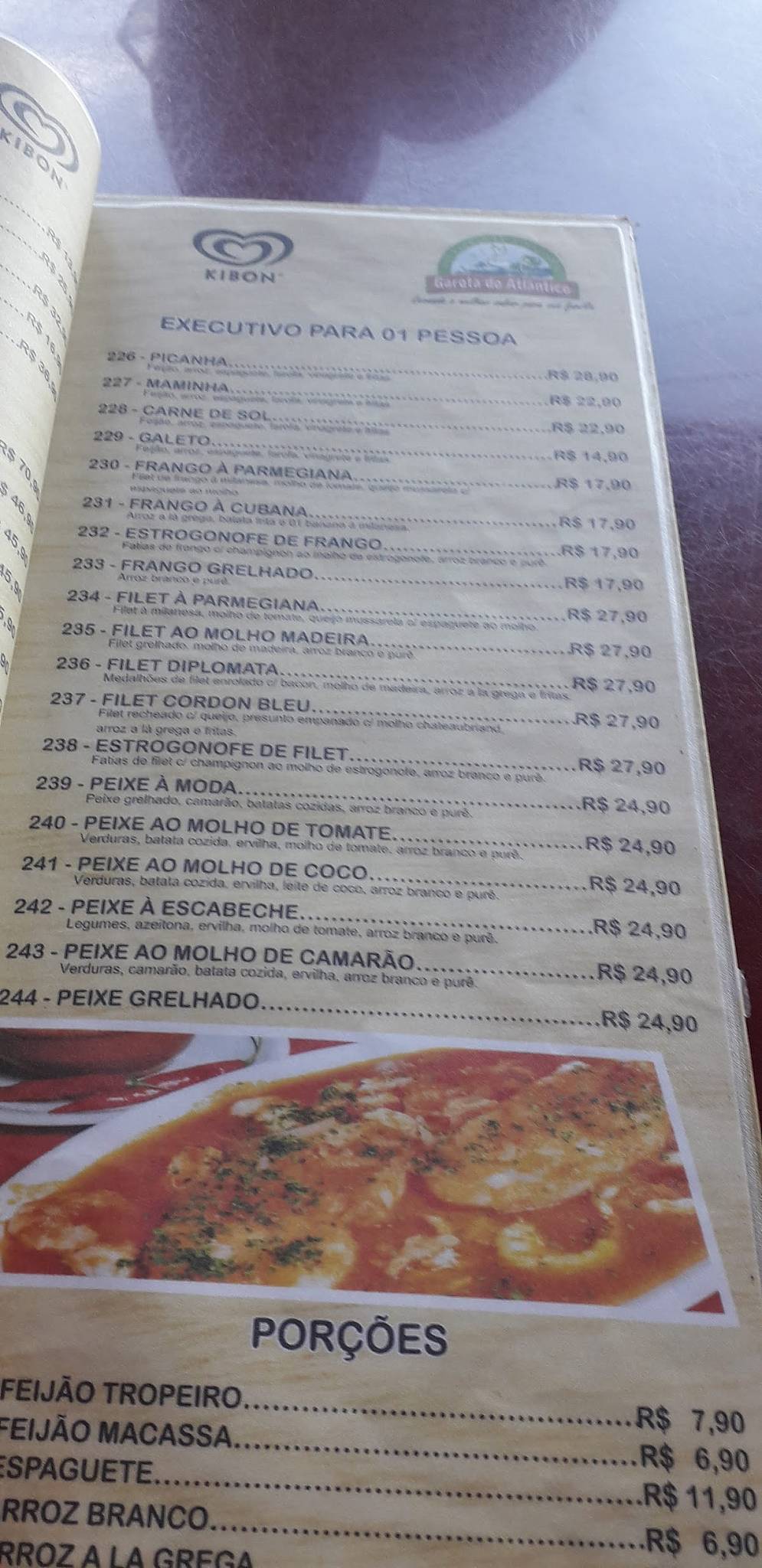 Menu em Garota do Beira mar pizzaria, Olinda, Av. Min. Marcos Freire
