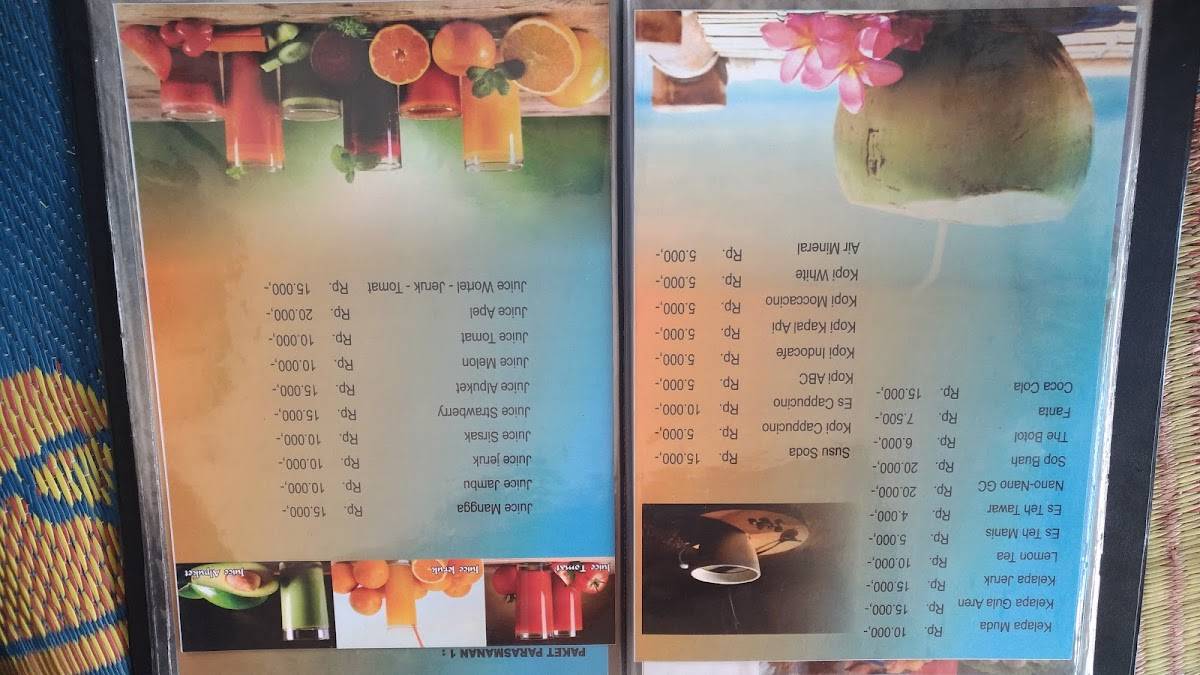 Carta de Genah Calik Traditional Sundanese Restaurant, Tasikmalaya