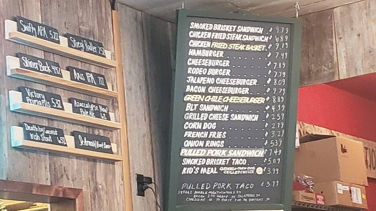 Menu at Andice General Store restaurant, Georgetown